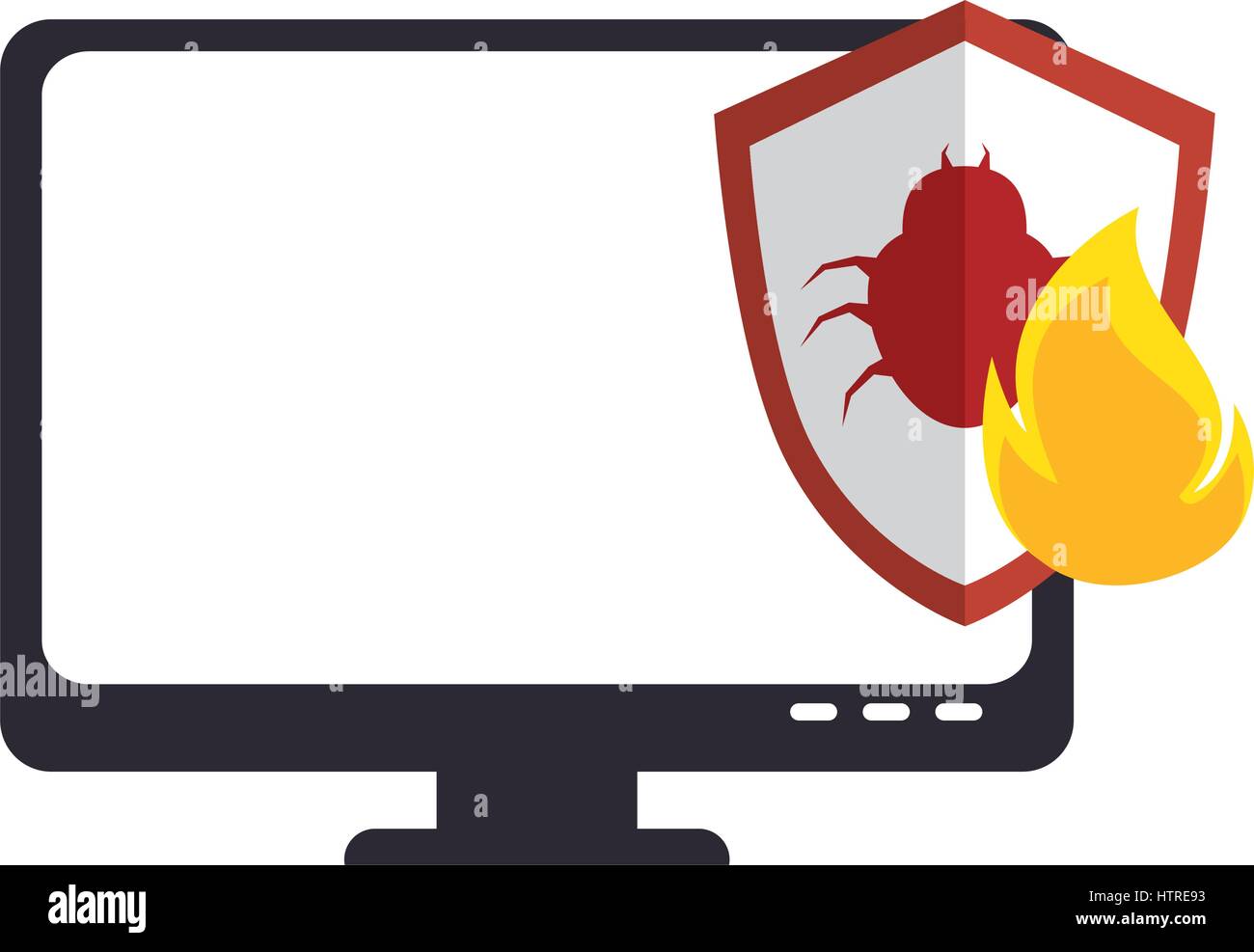 computer with computing alert Stock Vector Image & Art - Alamy