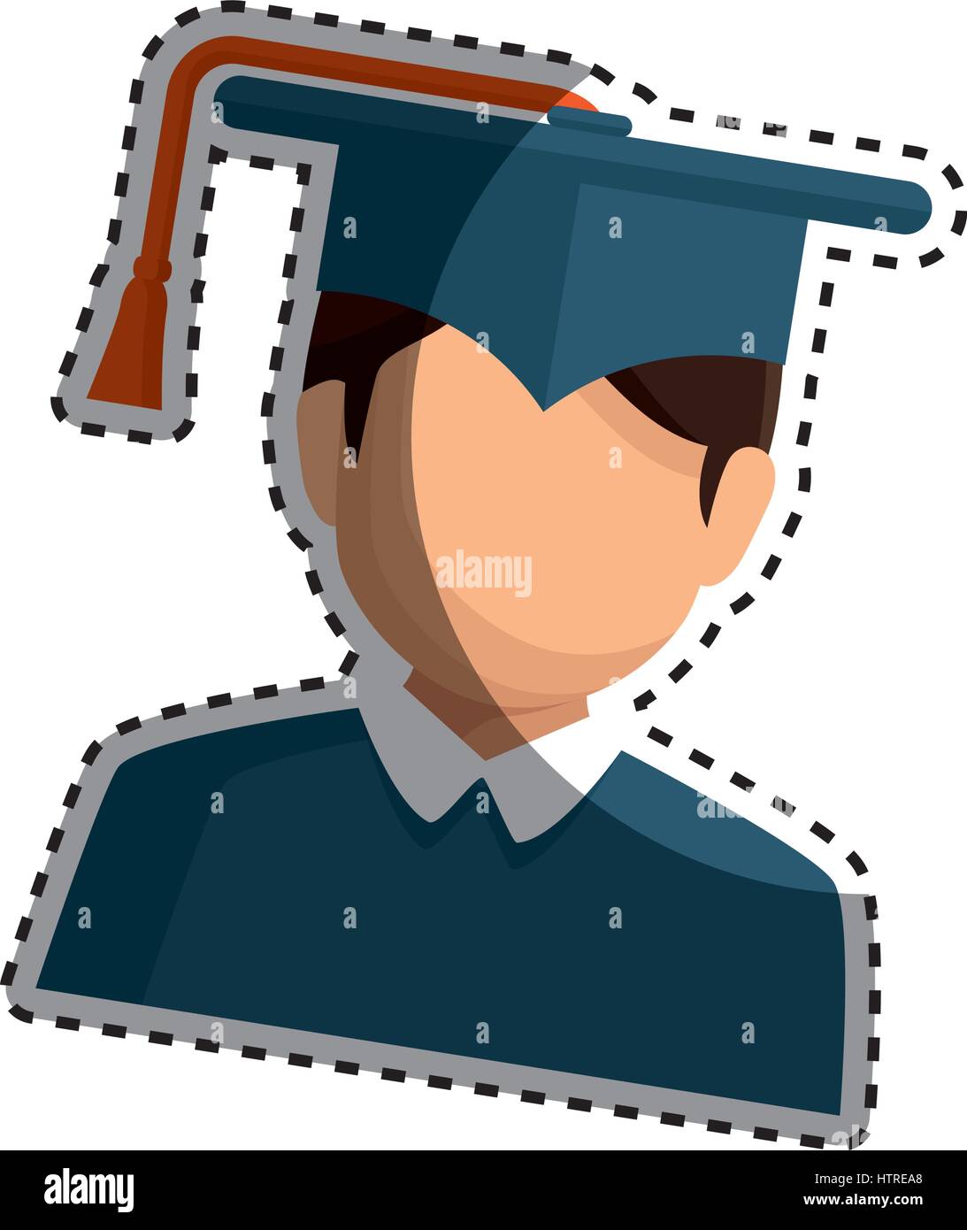 graduated avatar character emblem Stock Vector Image & Art - Alamy