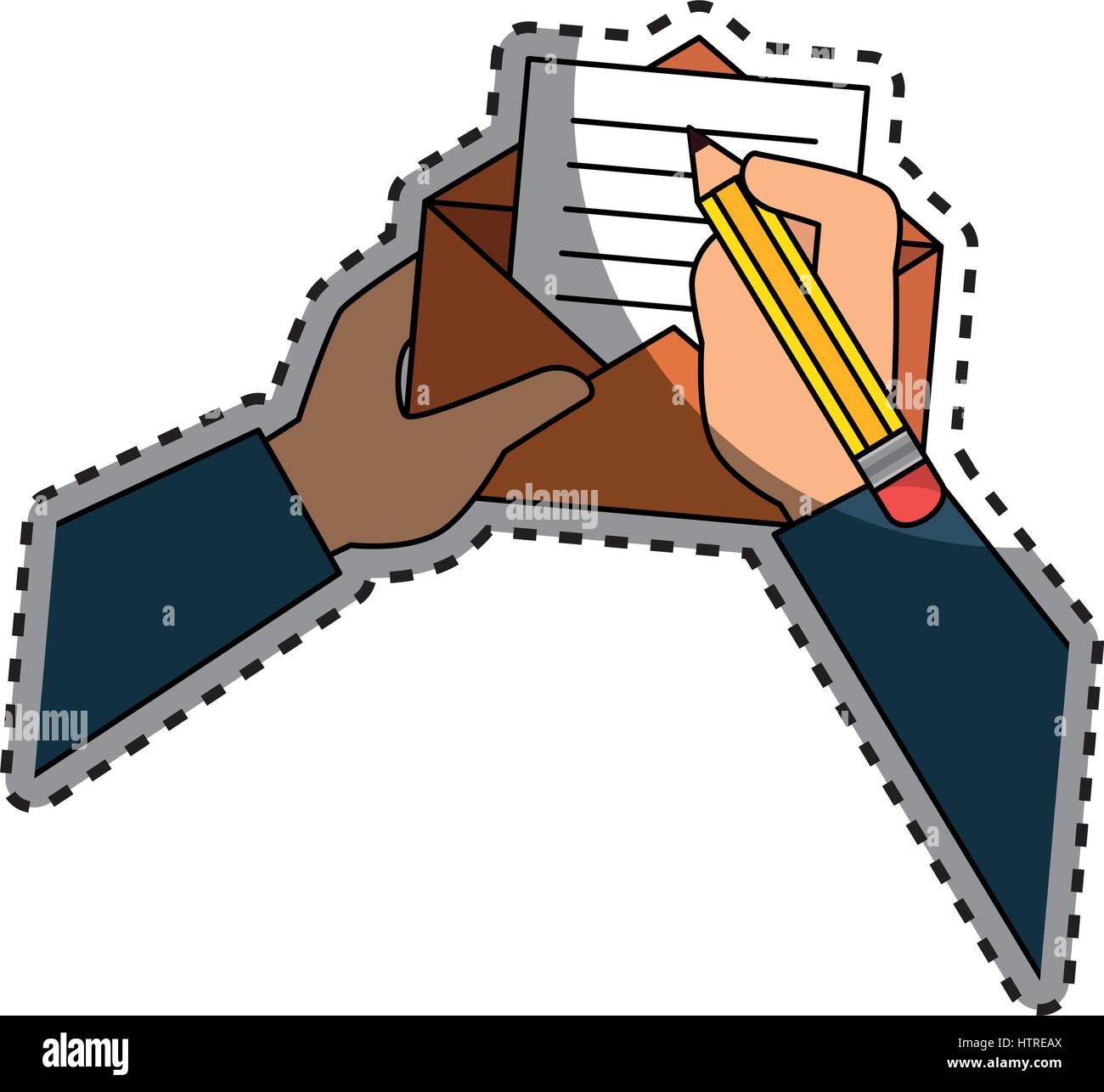person writing letter mail Stock Vector Image & Art - Alamy