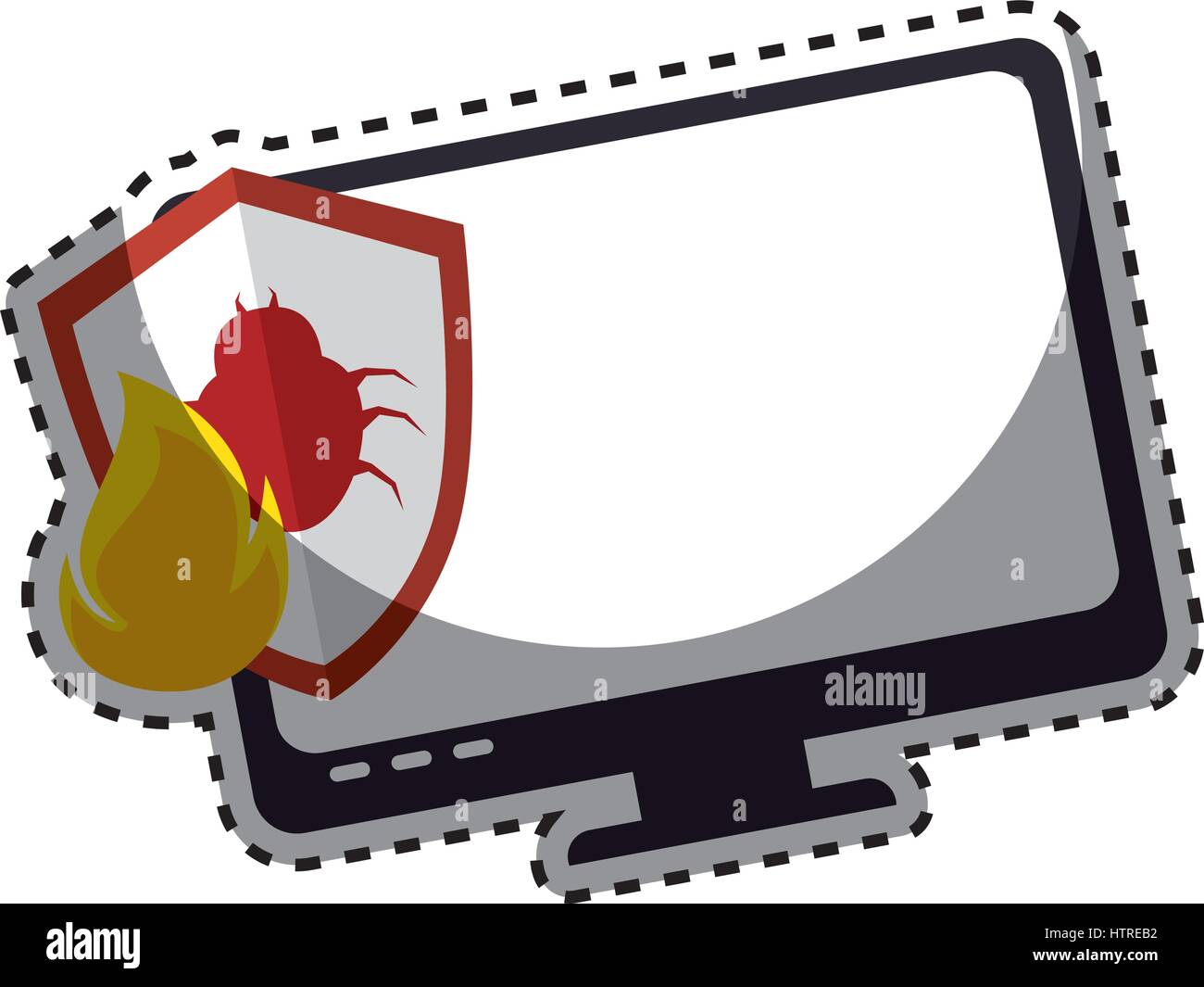 computer with computing alert Stock Vector Image & Art - Alamy