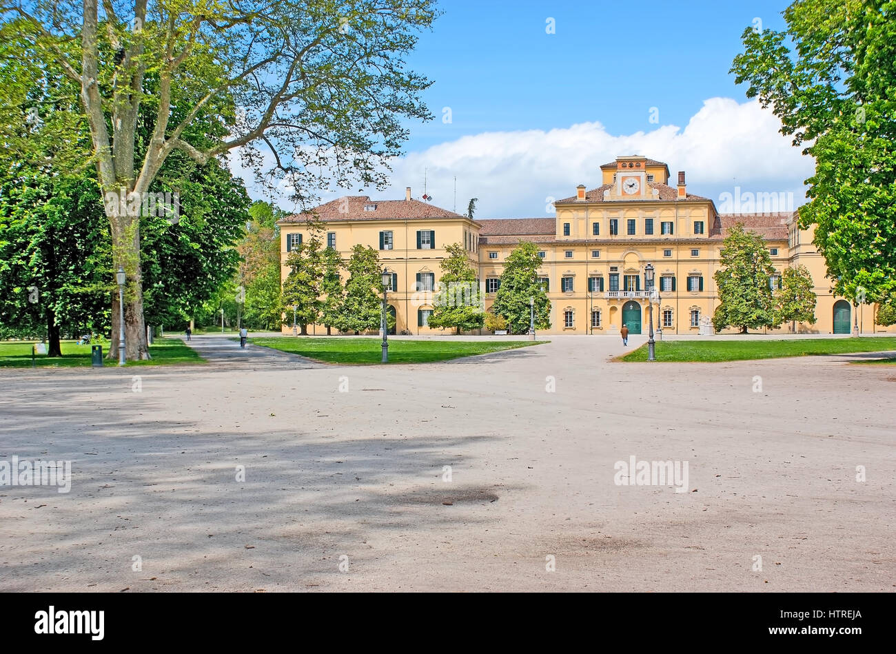 The elegant Ducal Palace, surrounded by the scenic green park, is one ...