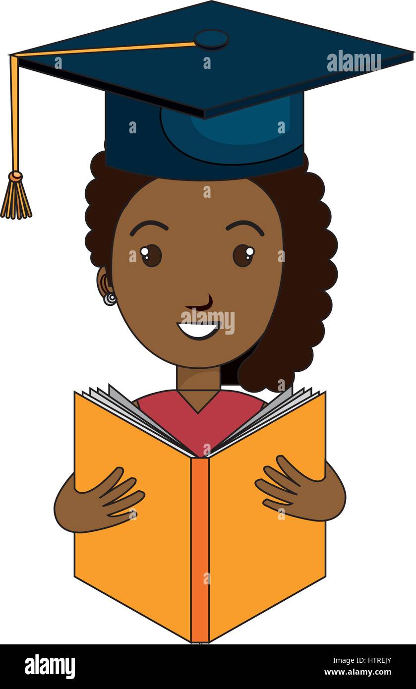 graduated avatar character reading book Stock Vector Image & Art - Alamy
