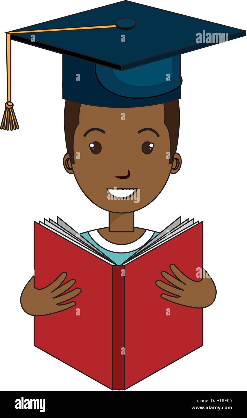 graduated avatar character reading book Stock Vector Image & Art - Alamy