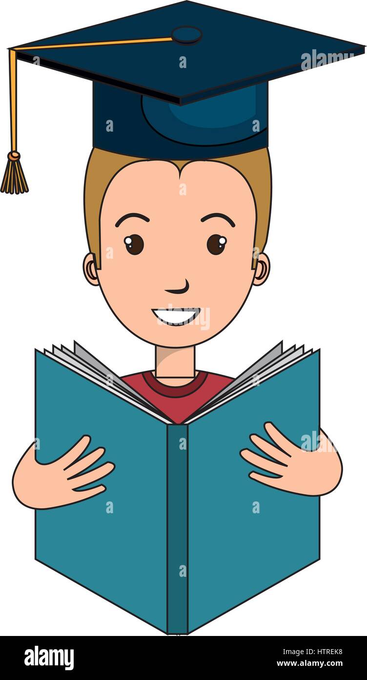 graduated avatar character reading book Stock Vector Image & Art - Alamy