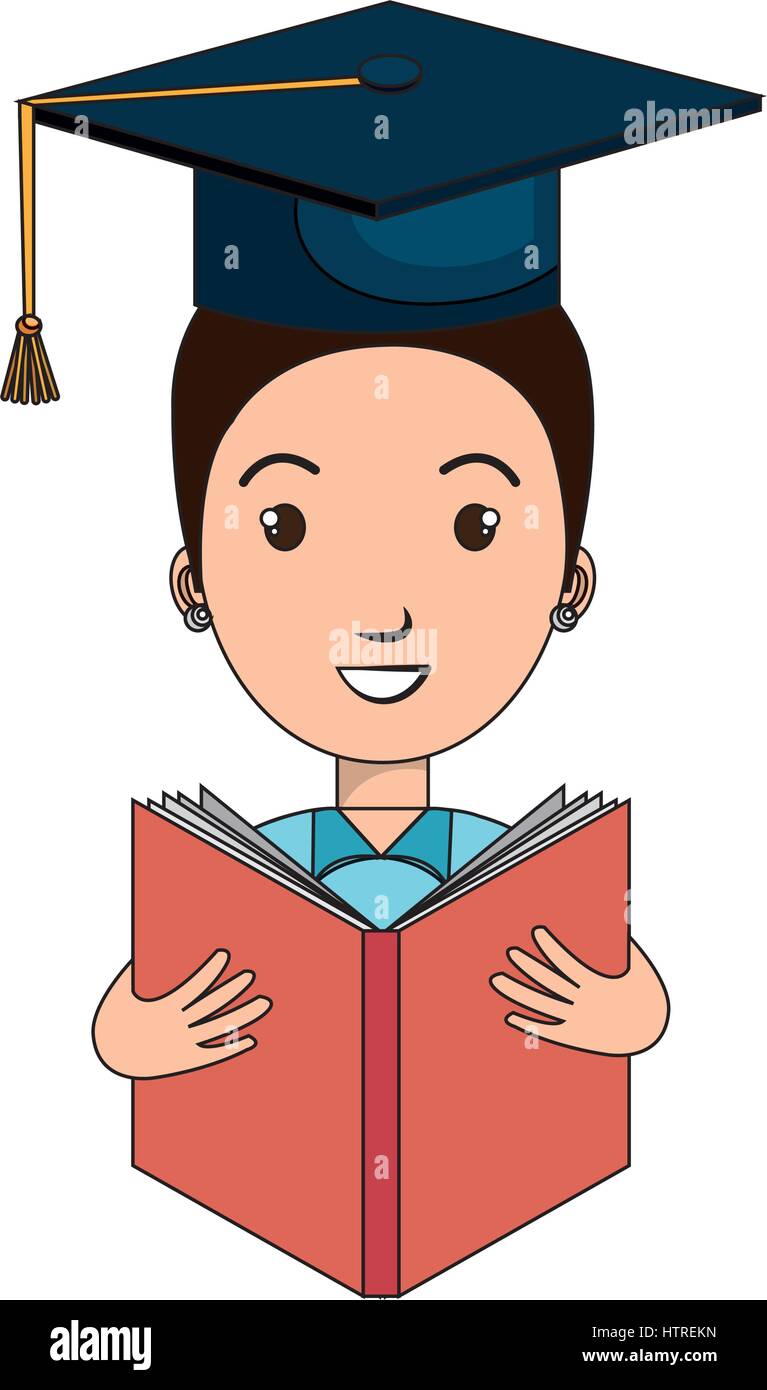 graduated avatar character reading book Stock Vector Image & Art - Alamy