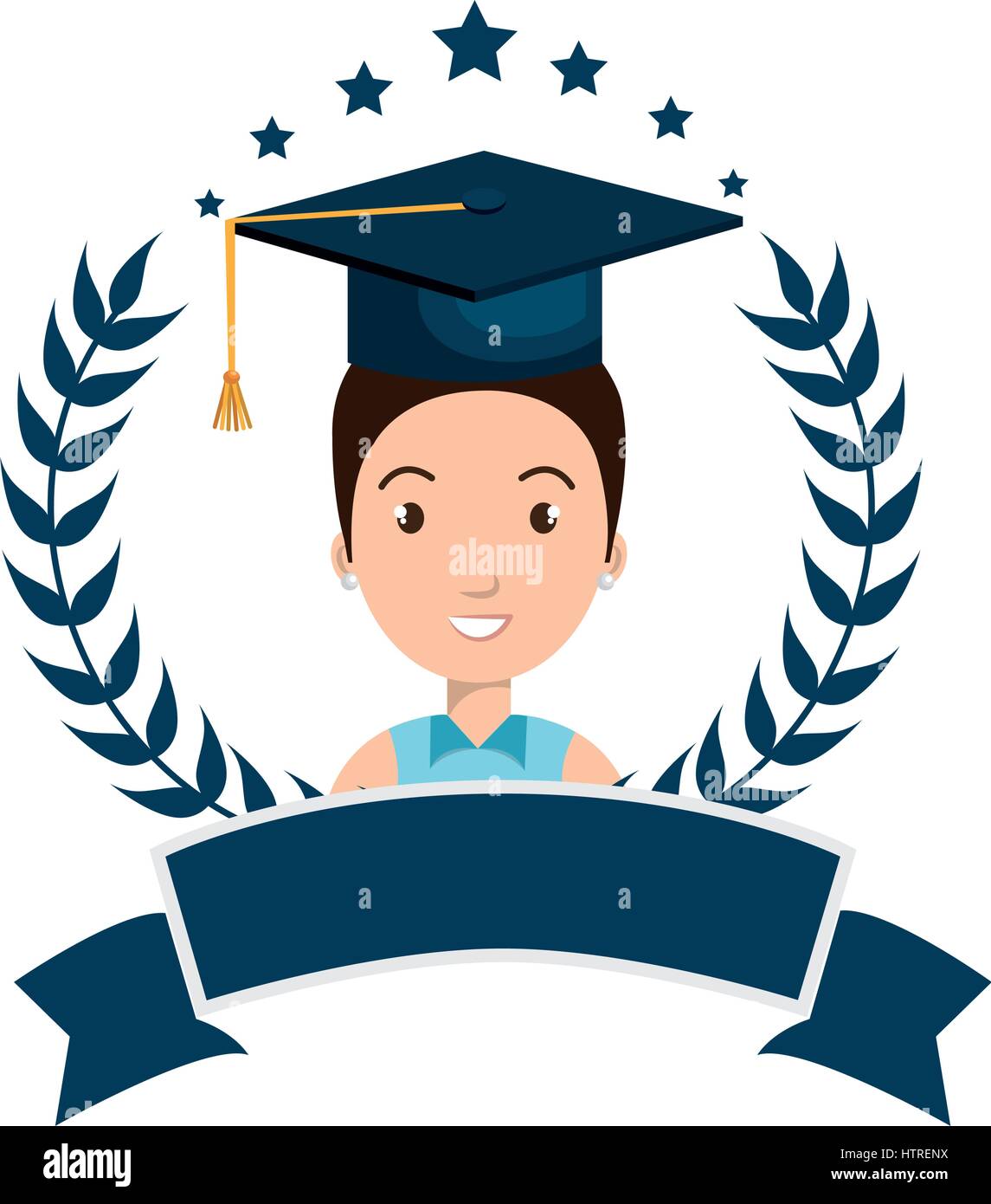 graduated avatar character emblem Stock Vector Image & Art - Alamy