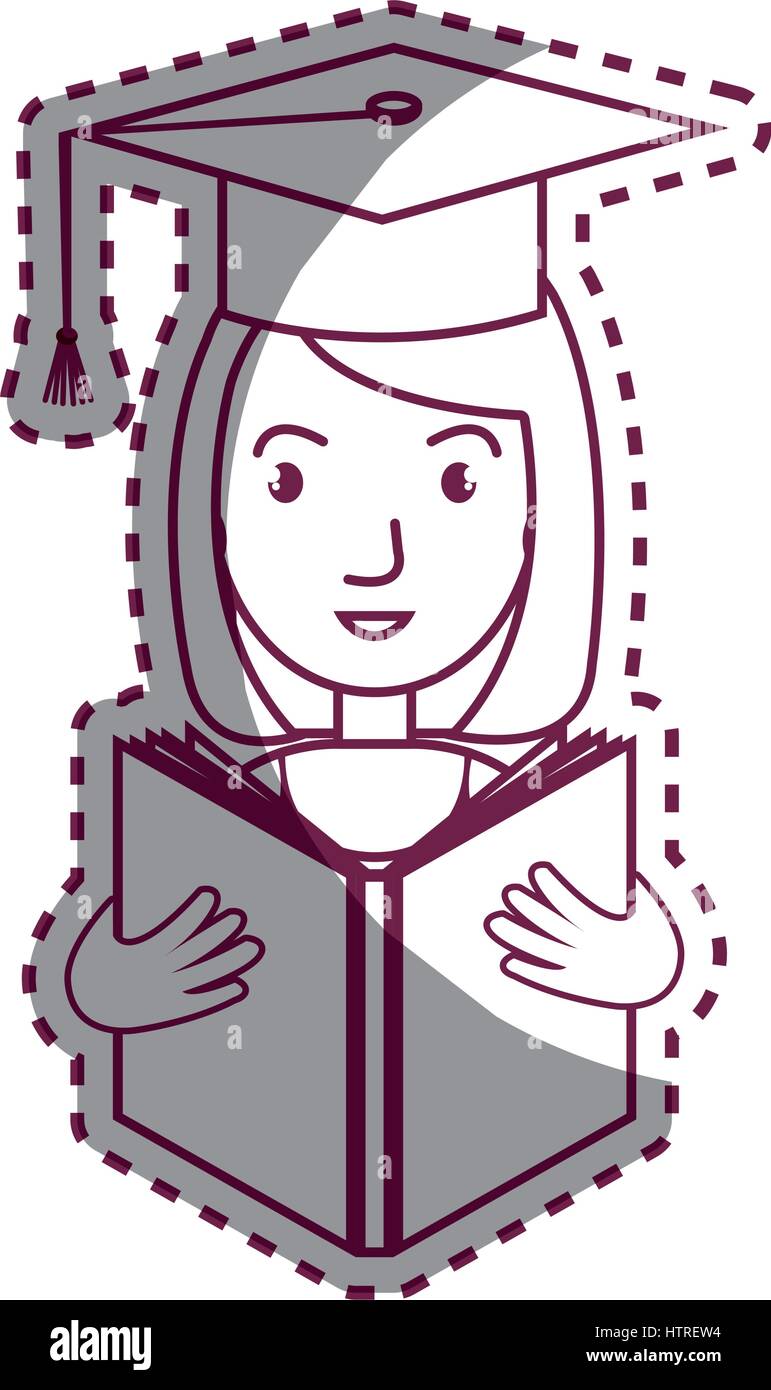 graduated avatar character reading book Stock Vector Image & Art - Alamy