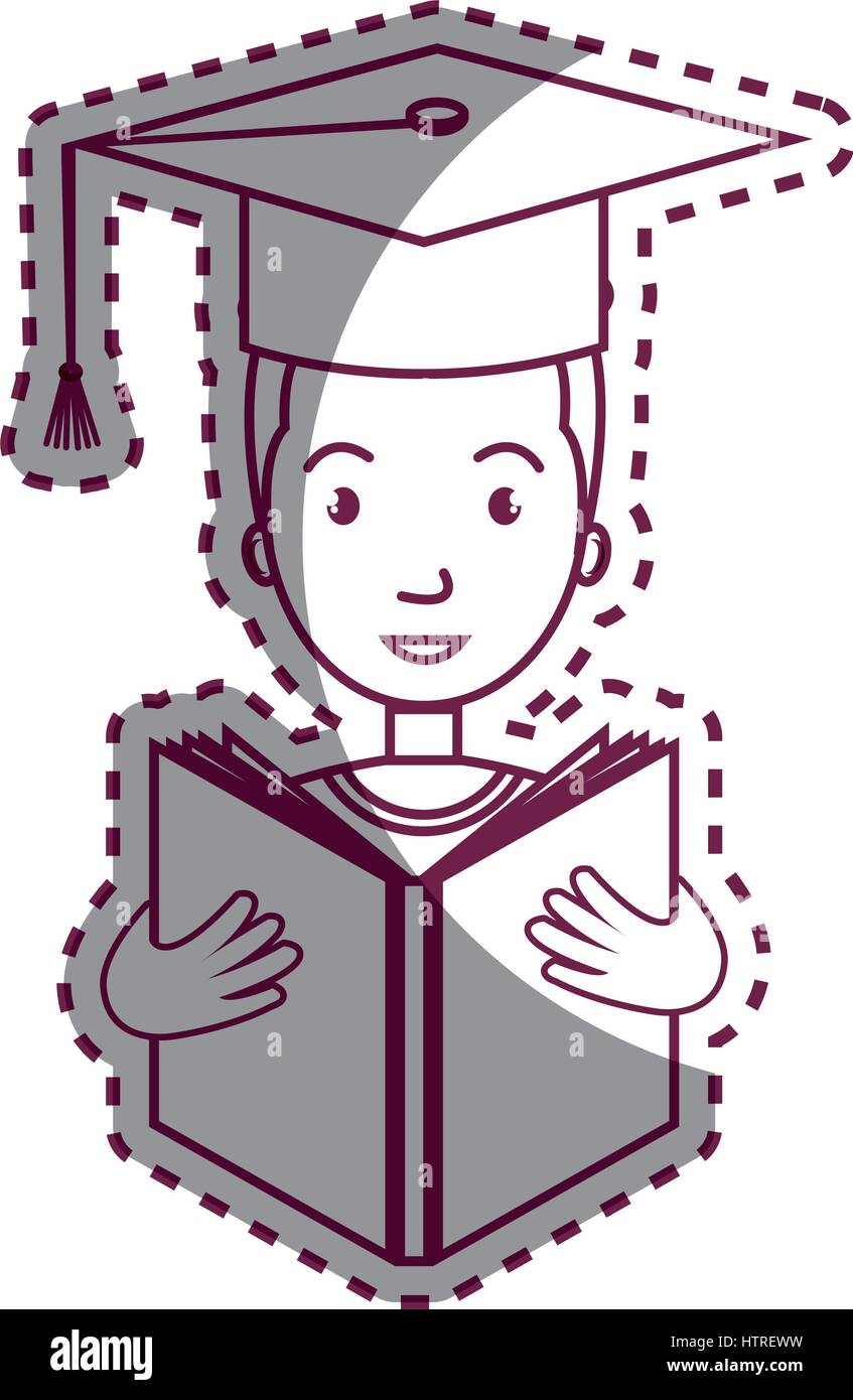graduated avatar character reading book Stock Vector Image & Art - Alamy