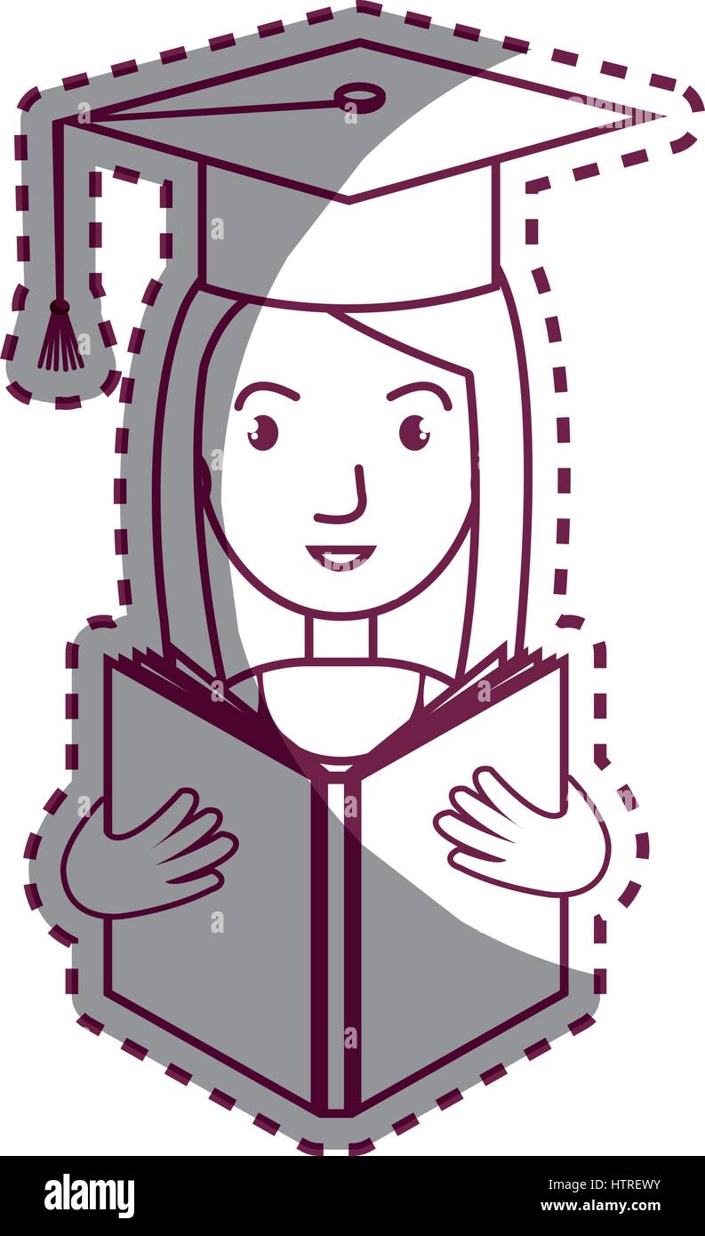graduated avatar character reading book Stock Vector Image & Art - Alamy