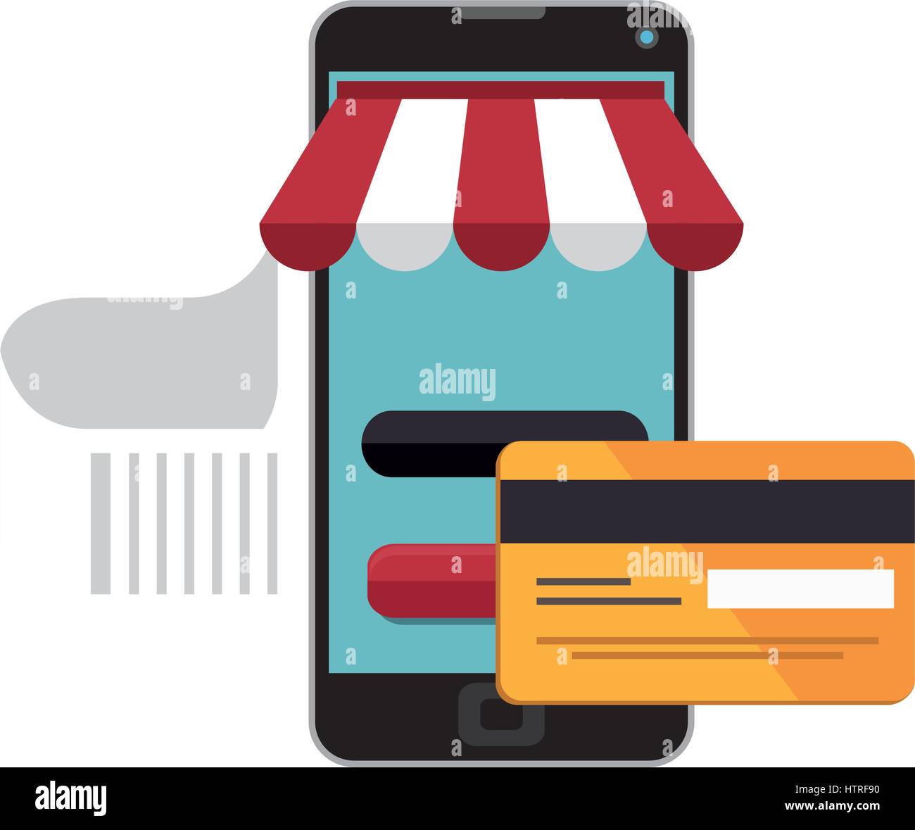 smartphone with commercial app Stock Vector Image & Art - Alamy