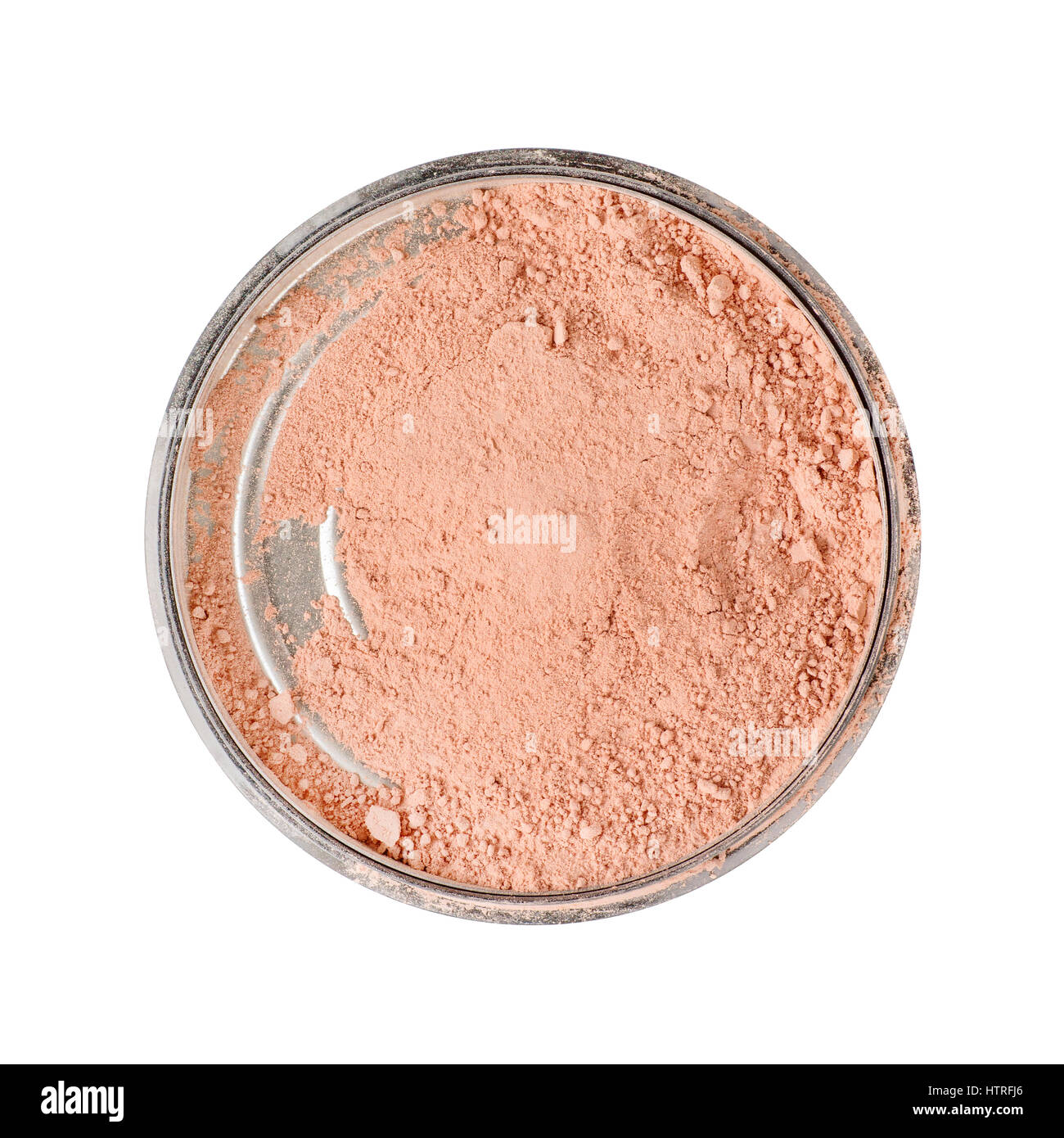 Used powder box. Top view, isolated on white with clipping path Stock ...