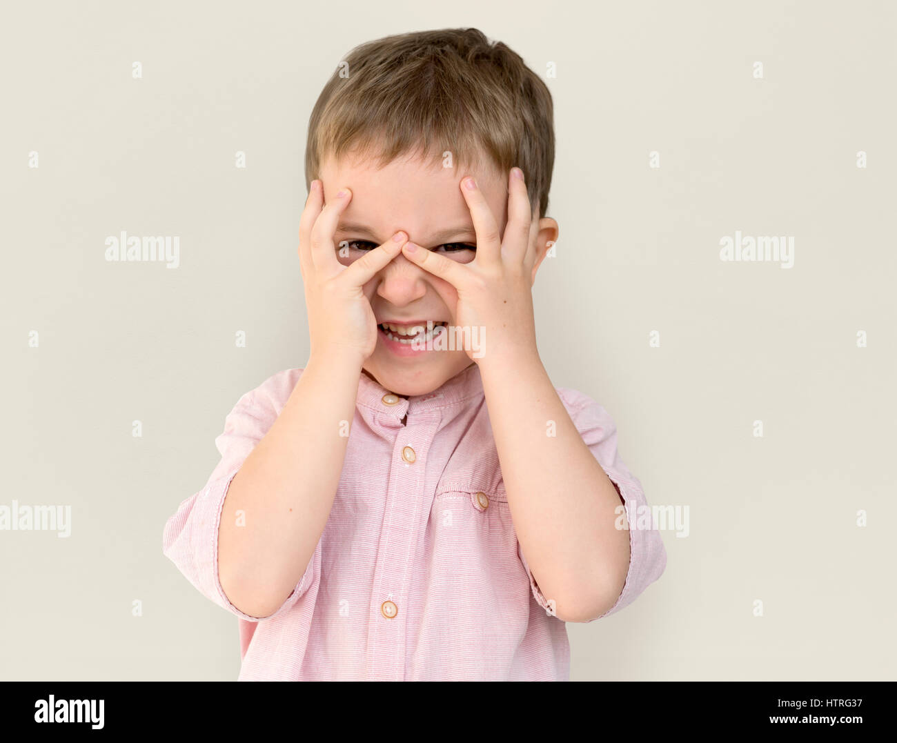 Caucasian Little Boy Hands Covering Face Stock Photo - Alamy