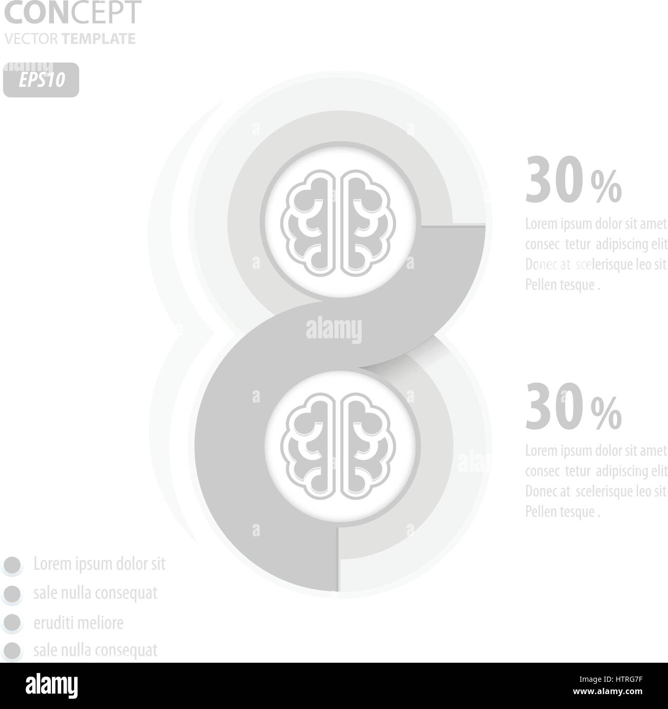 3d brain white background Stock Vector Images - Alamy