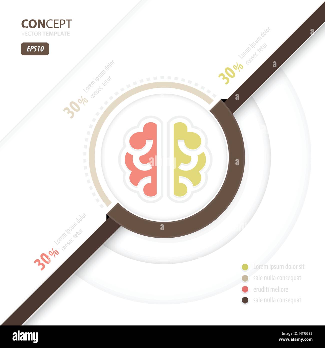 Human brain in circle Stock Vector Image & Art - Alamy