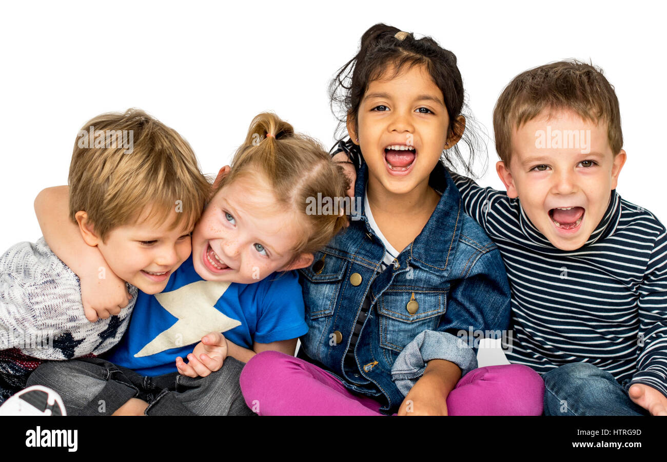 Children Smiling Happiness Friendship Togetherness Stock Photo - Alamy