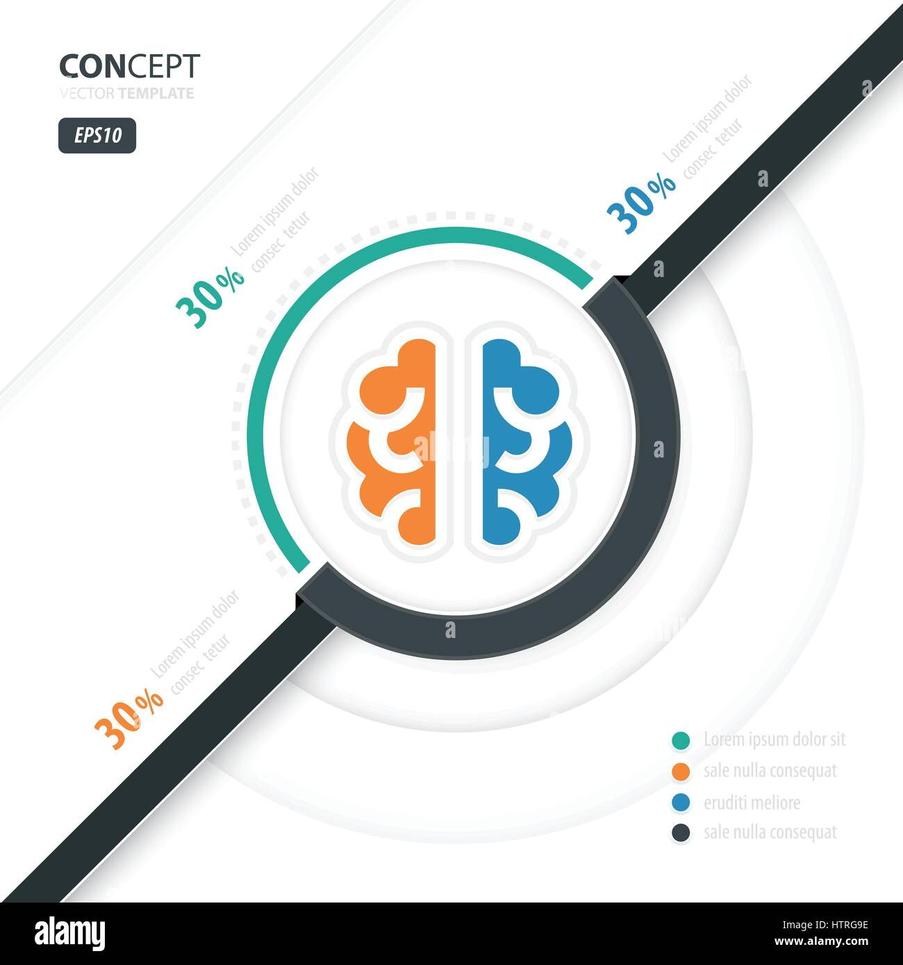 Brain diagram black background Stock Vector Images - Alamy