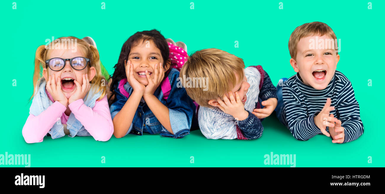 Little Children Having Fun Together Smiling Stock Photo - Alamy
