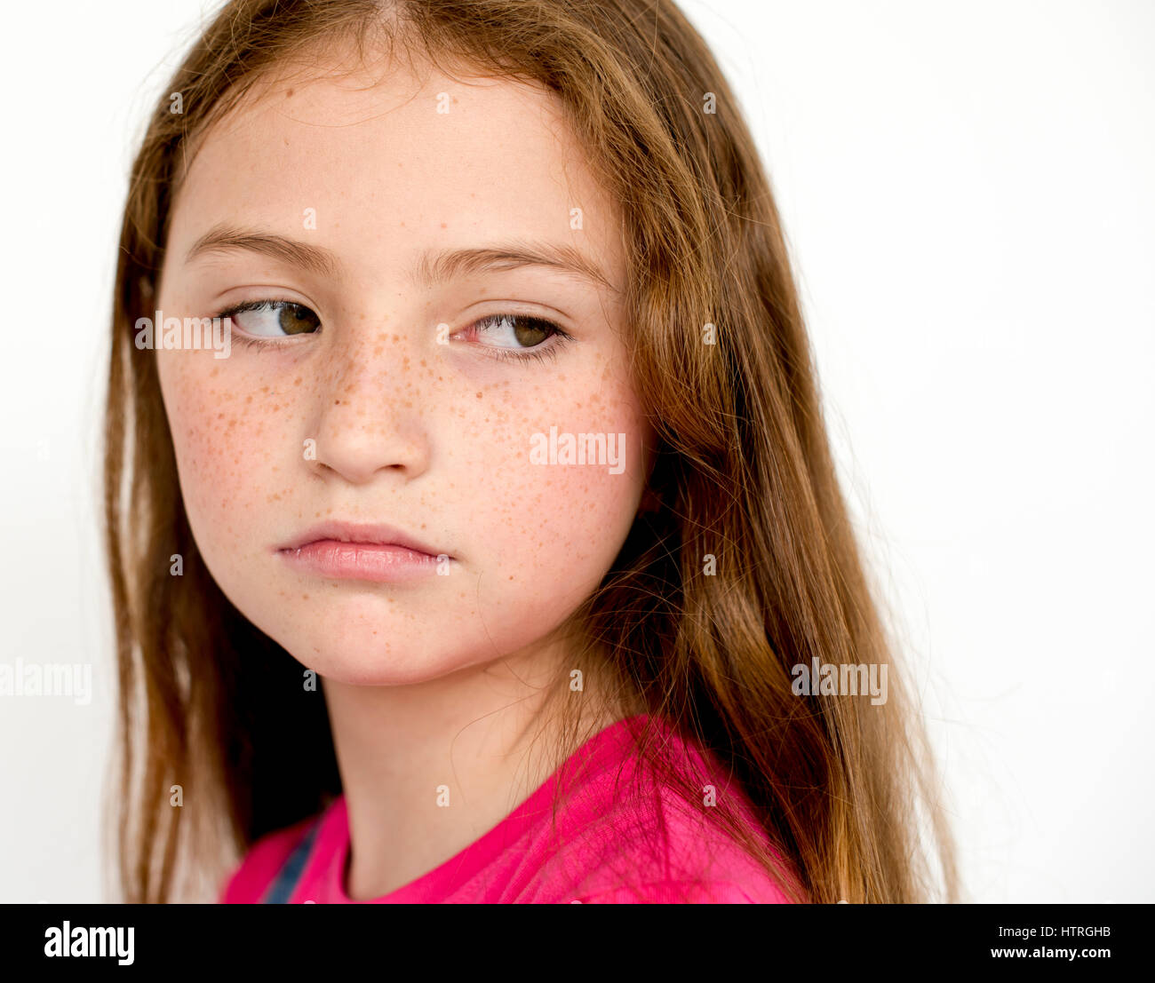 Lonely Little Girl Sad Boredom Depress Expression Stock Photo - Alamy