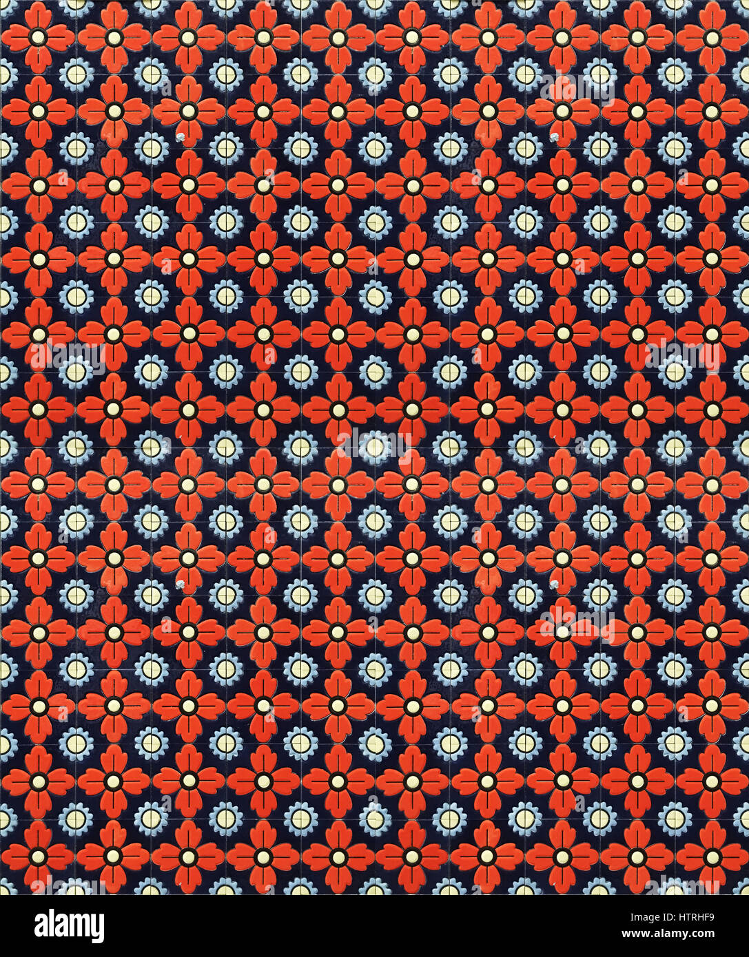 Background and texture flower pattern on ceramic tile Stock Photo - Alamy