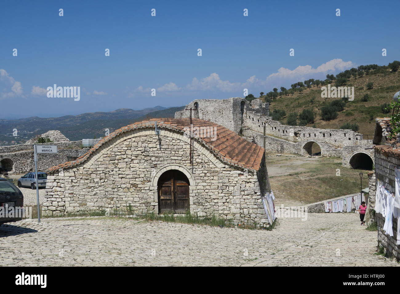 Berat castle is fortress overlooking town of Berat. It contains many ...
