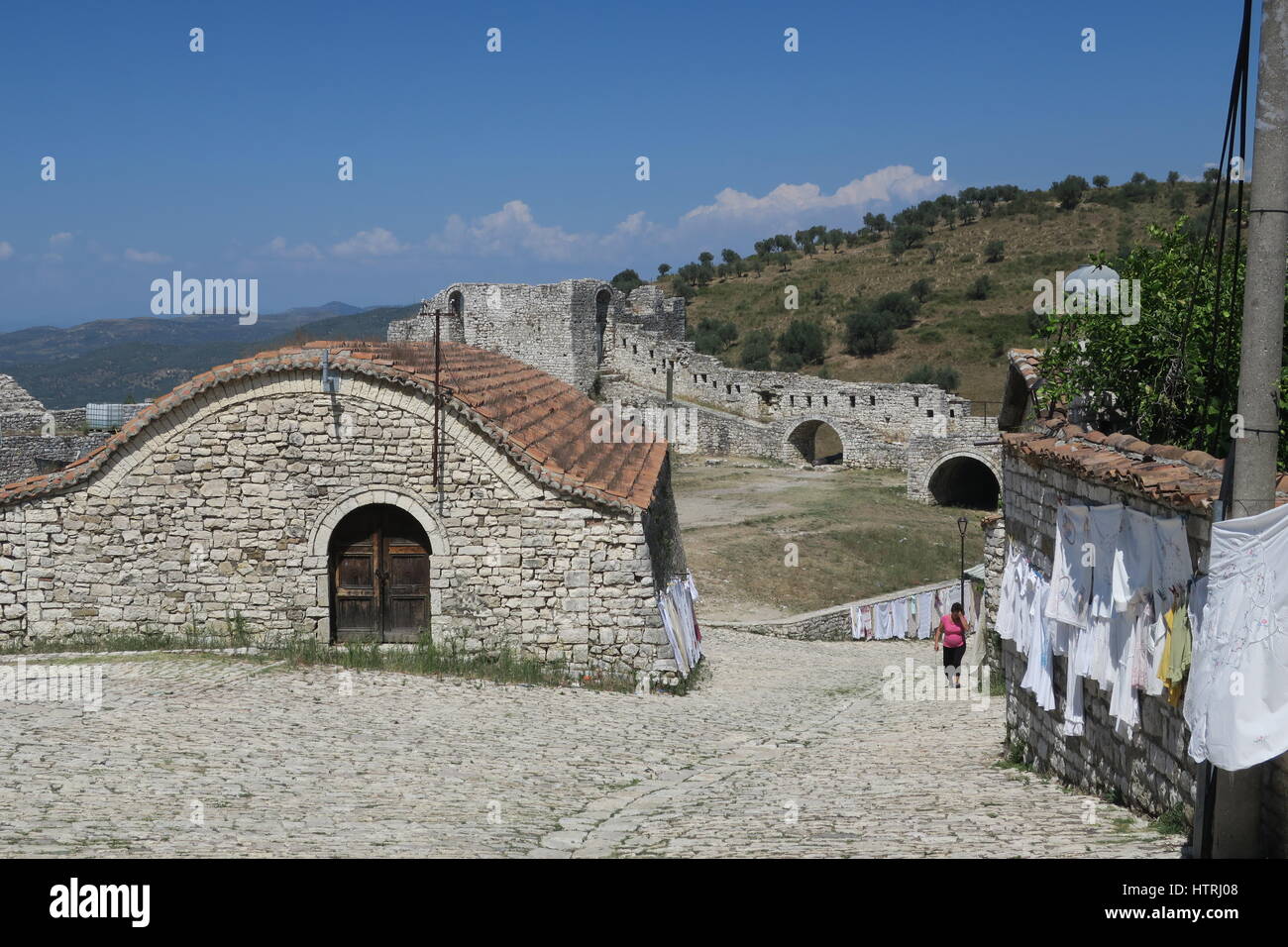 Berat castle is fortress overlooking town of Berat. It contains many ...