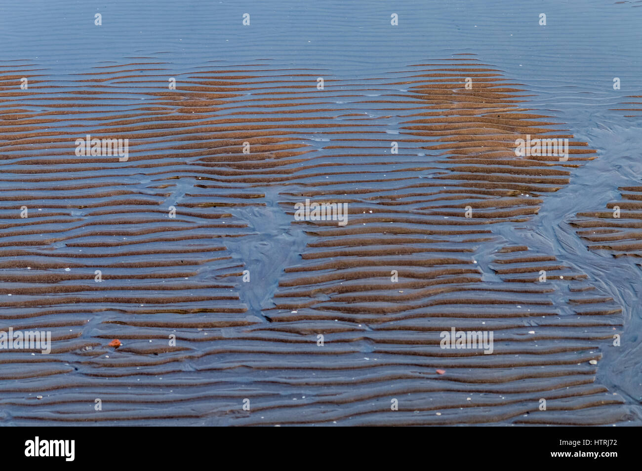 Rippled wet sand and water at the beach texture background, Adriatic ...