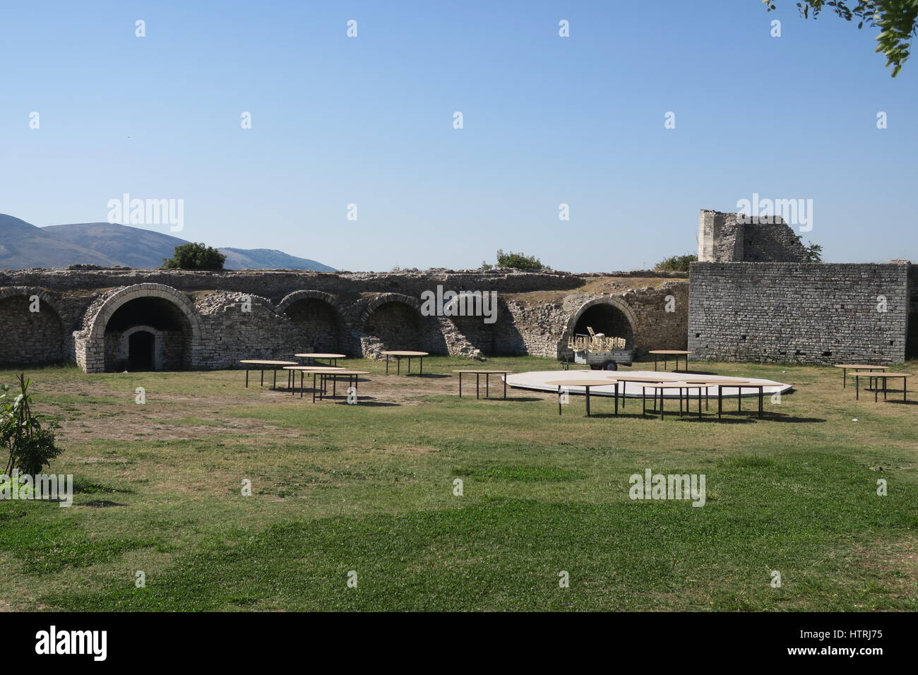 Berat castle is fortress overlooking town of Berat. It contains many ...