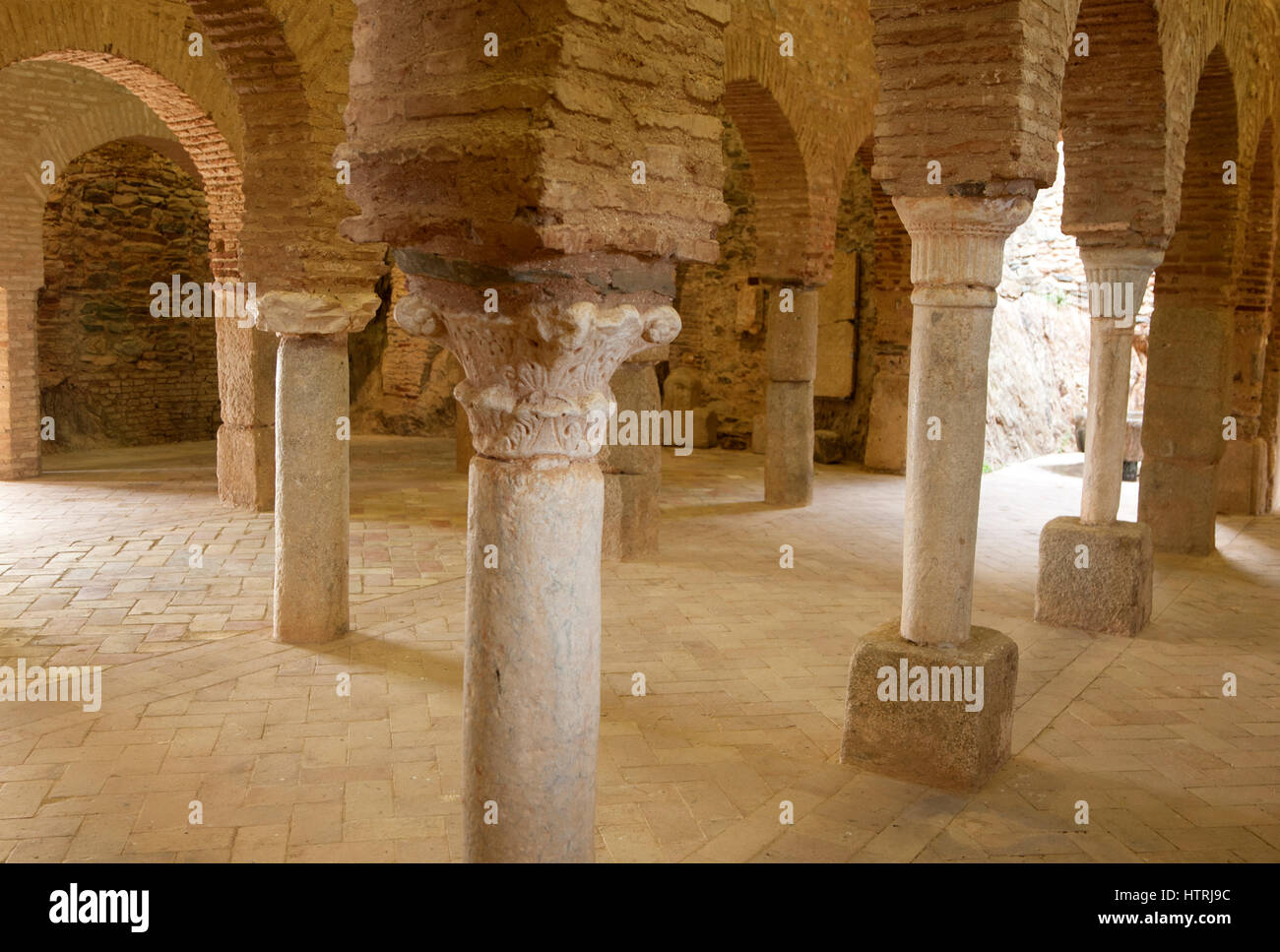 Inside Moorish mosque at Almonaster La Real, Sierra de Aracena, Huelva ...