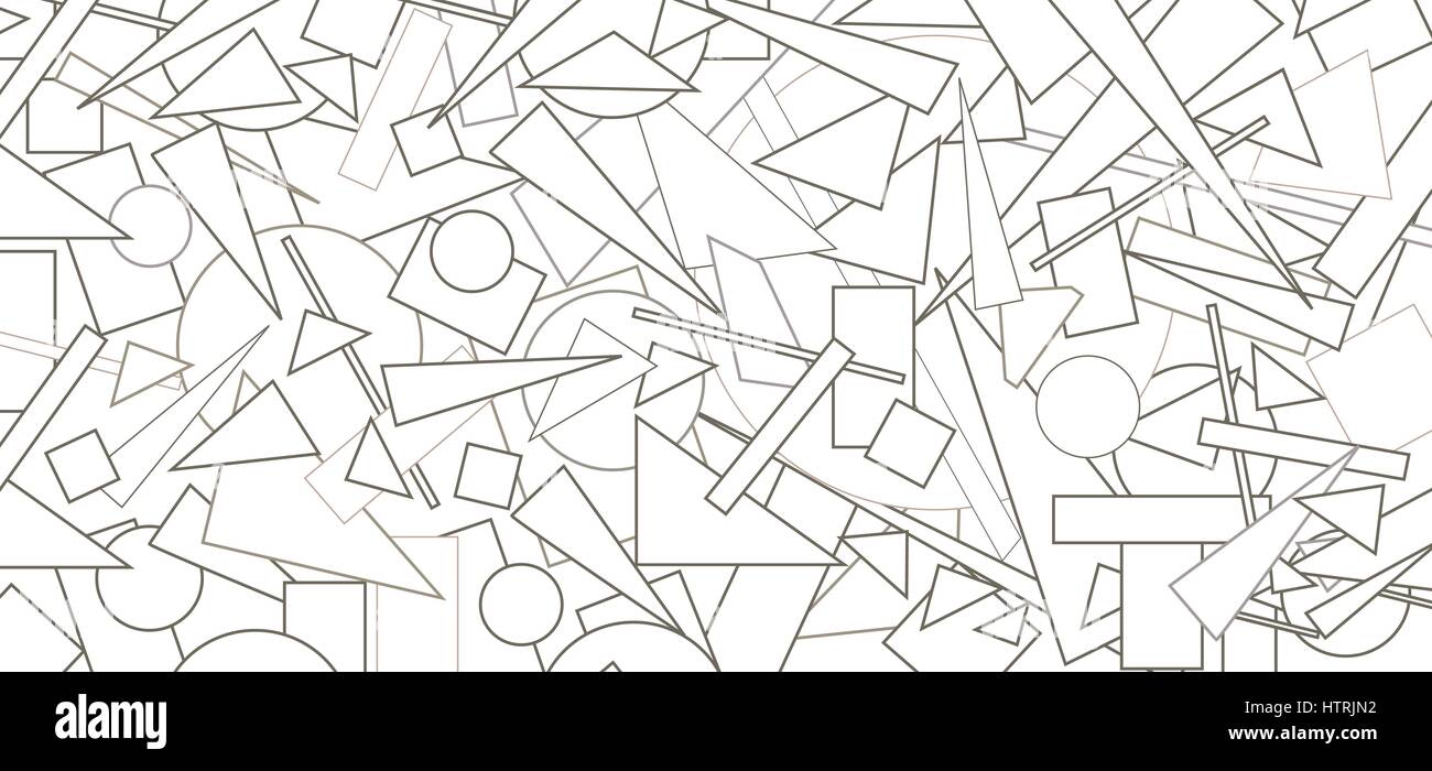 Abstract geometric form pattern. Chaotic flow figure background Stock ...