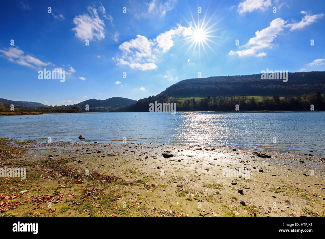 Lake Solina in Bieszczady mountains. Polish landscape Stock Photo - Alamy