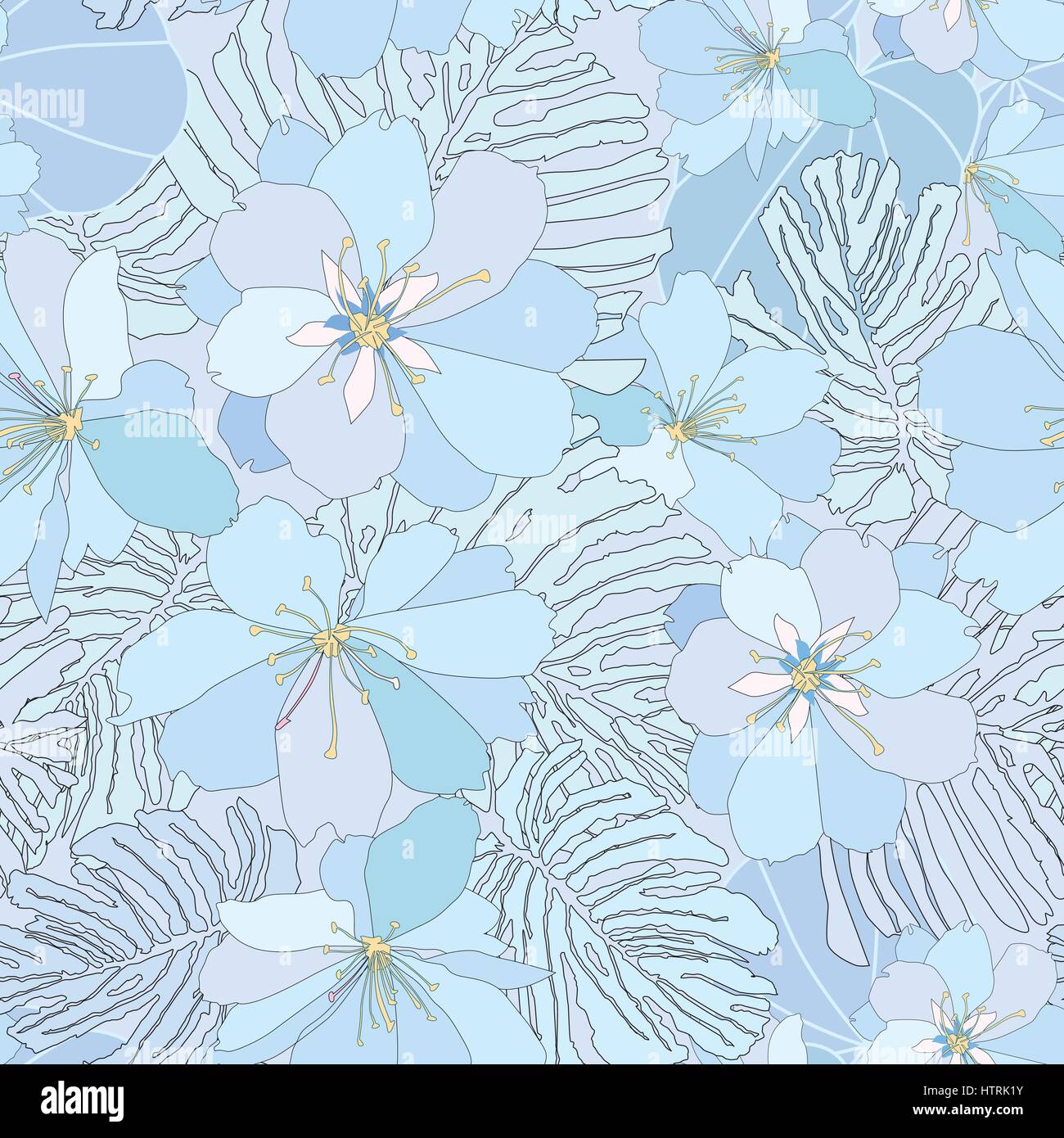 Floral seamless pattern. Flower background. Flourish garden texture ...