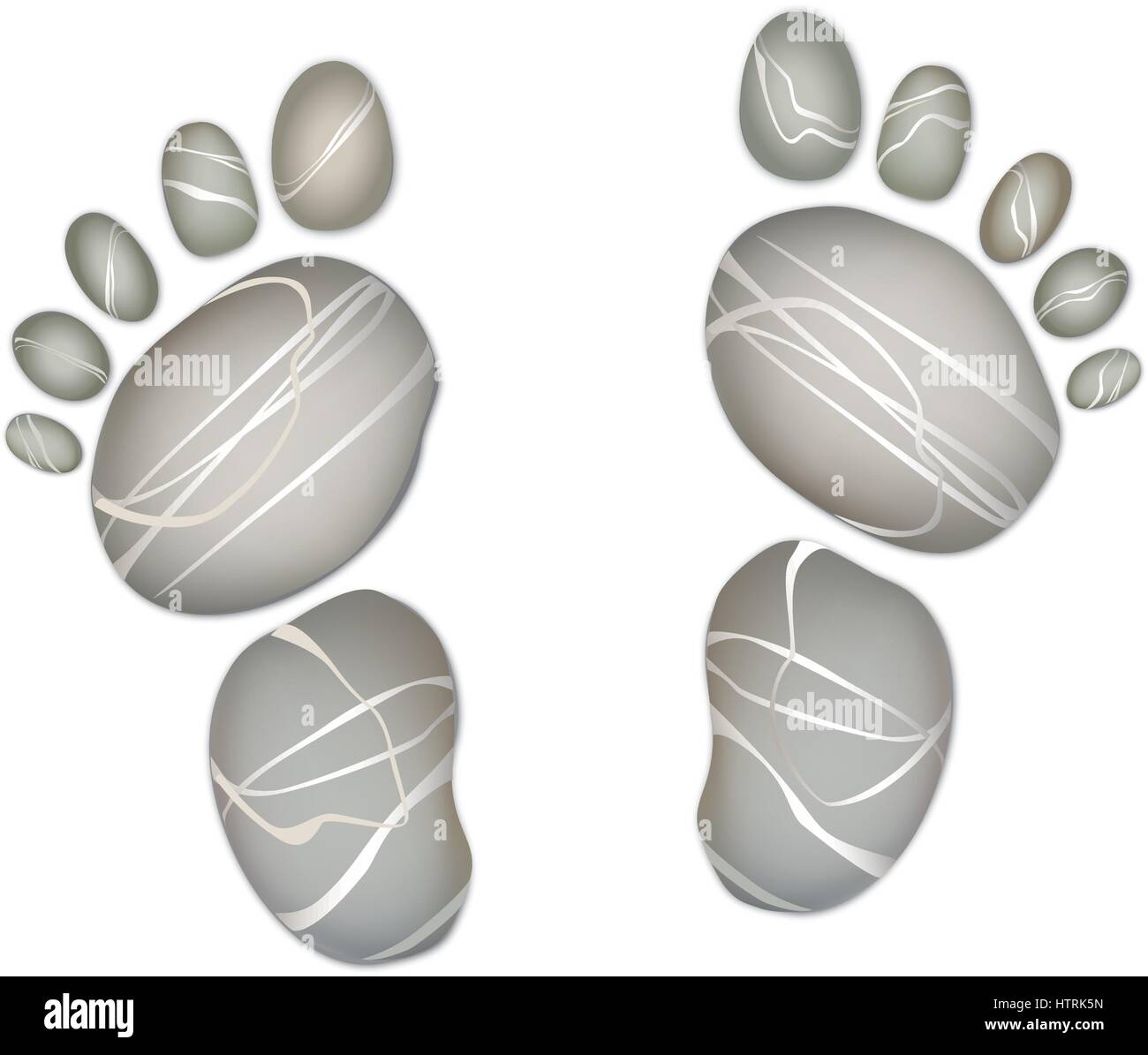Foot step pebble stone. Summer holiday beach background Stock Vector ...