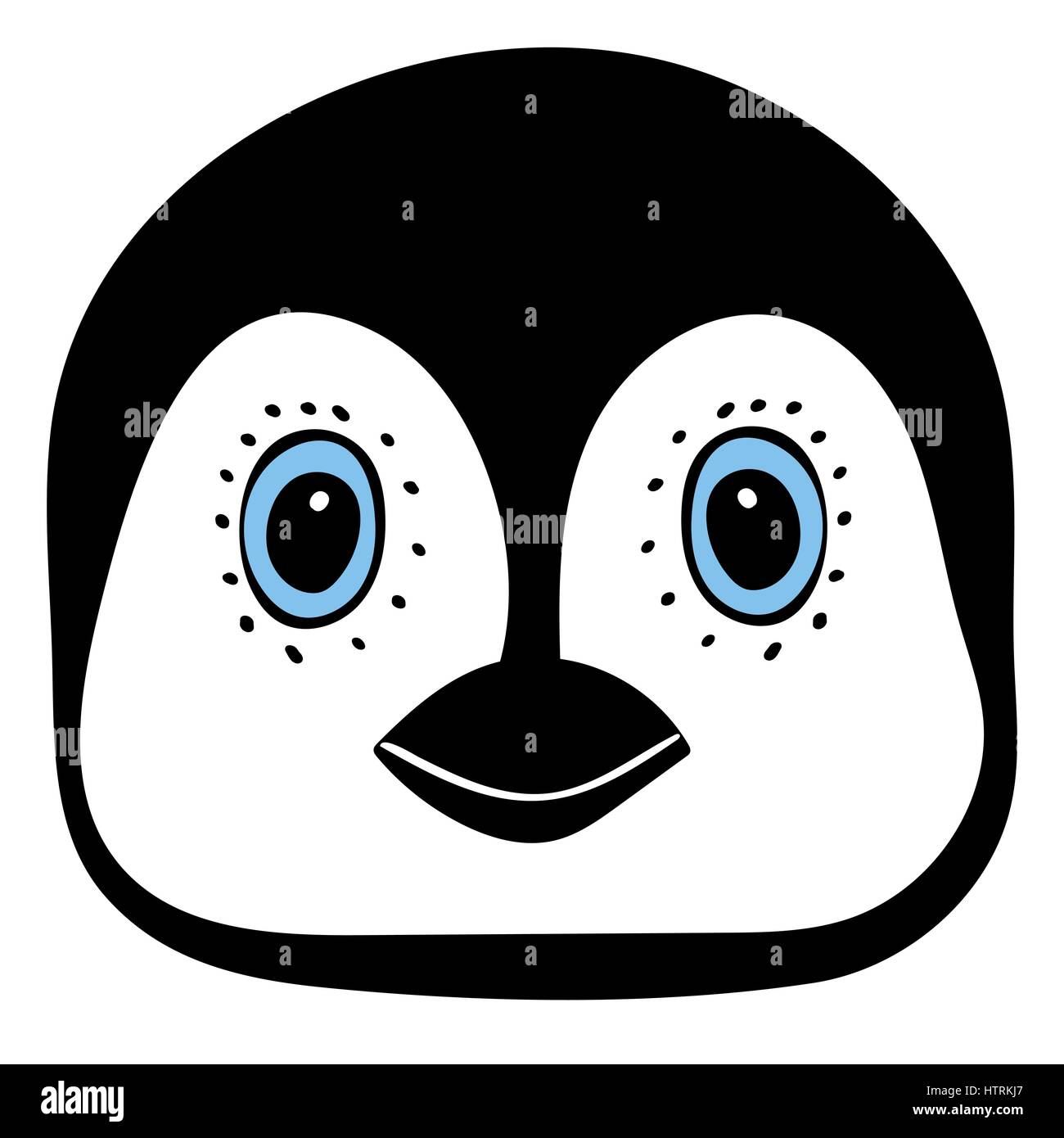 Penguin Cute animal head funny cartoon Stock Vector Image & Art - Alamy