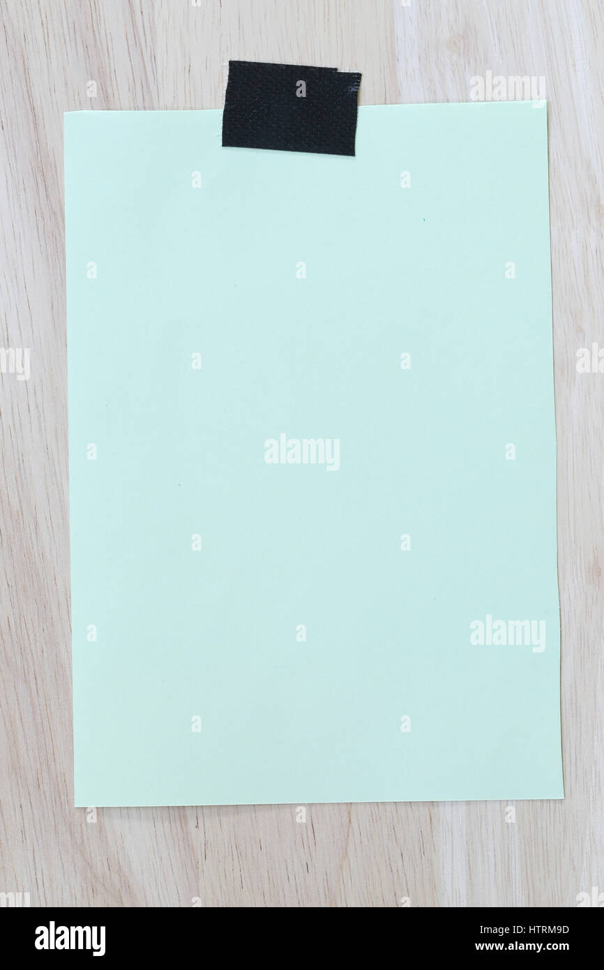 Green notepad paper of empty and copy space on wooden background,You ...