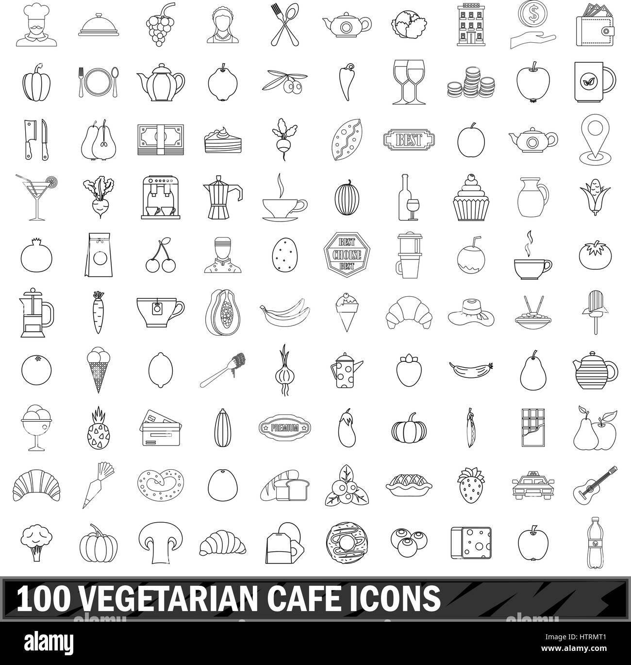Bistro line icons collection Stock Vector Images - Alamy