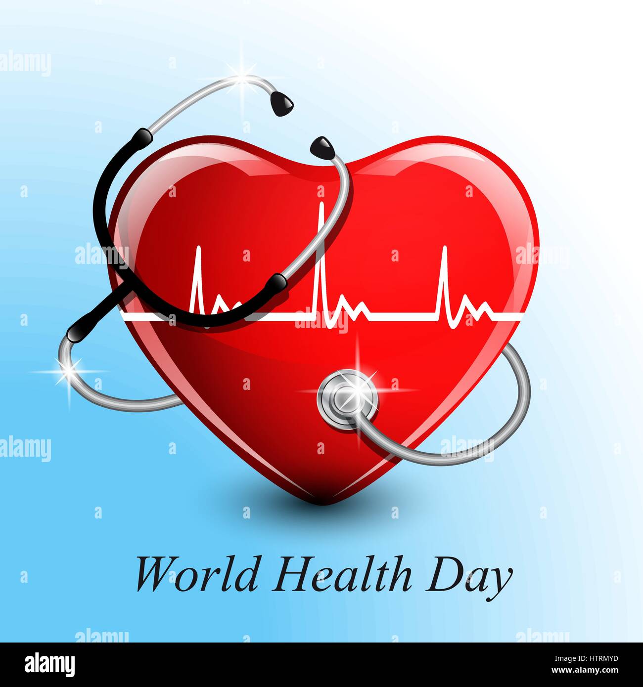 Stethoscope medical equipment with the heart shape. Vector illustration ...