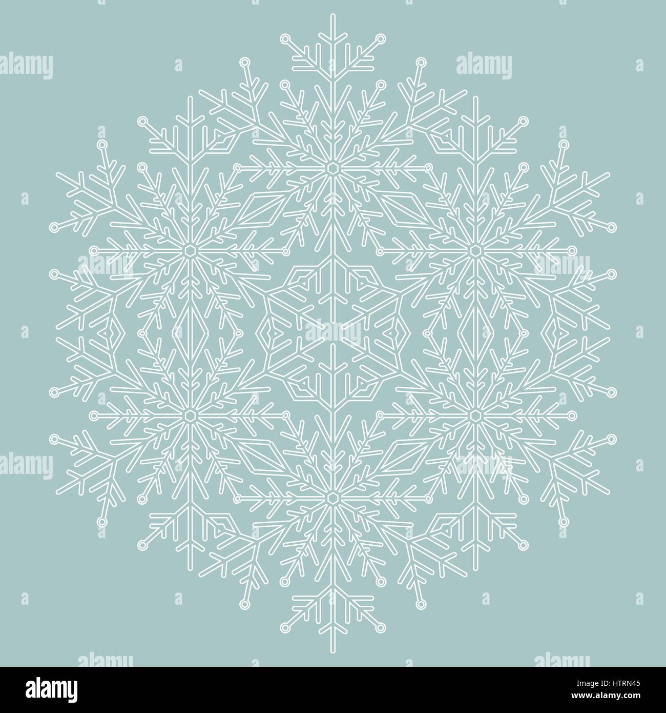 Pretty Vector Round Snowflake Stock Vector Image & Art - Alamy