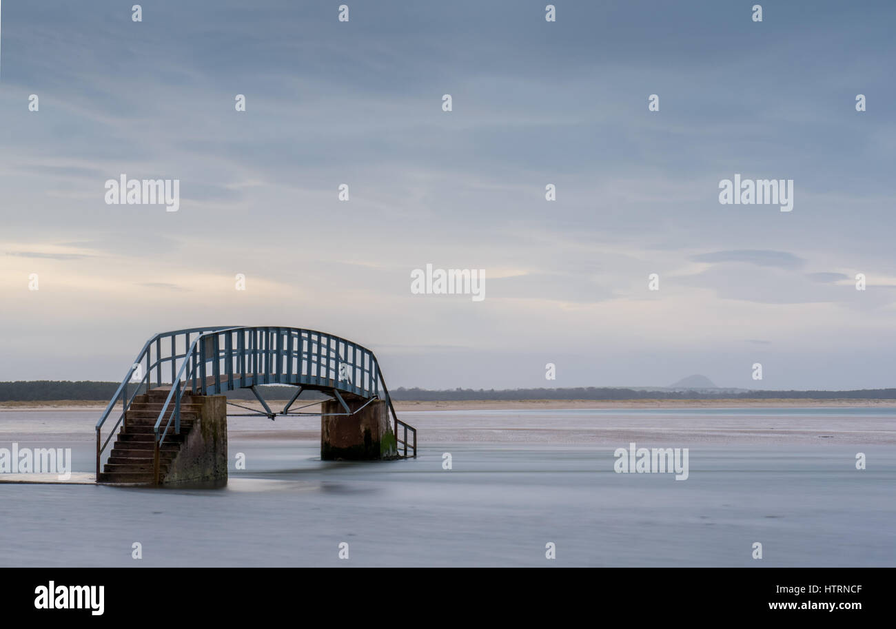 Footbridge only passable at low tide, called Bridge to Nowhere ...