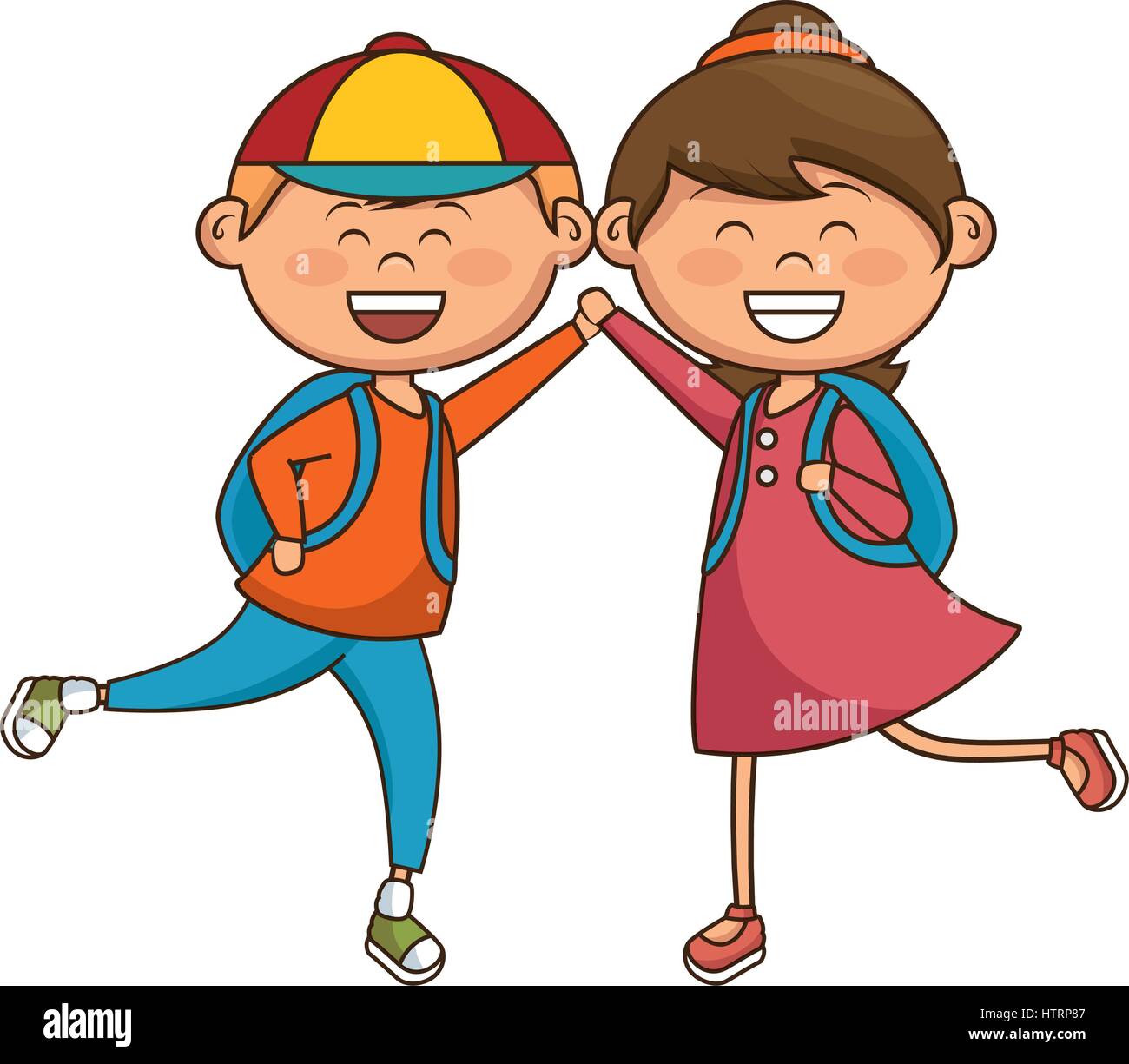 cute little couple kids characters Stock Vector Image & Art - Alamy