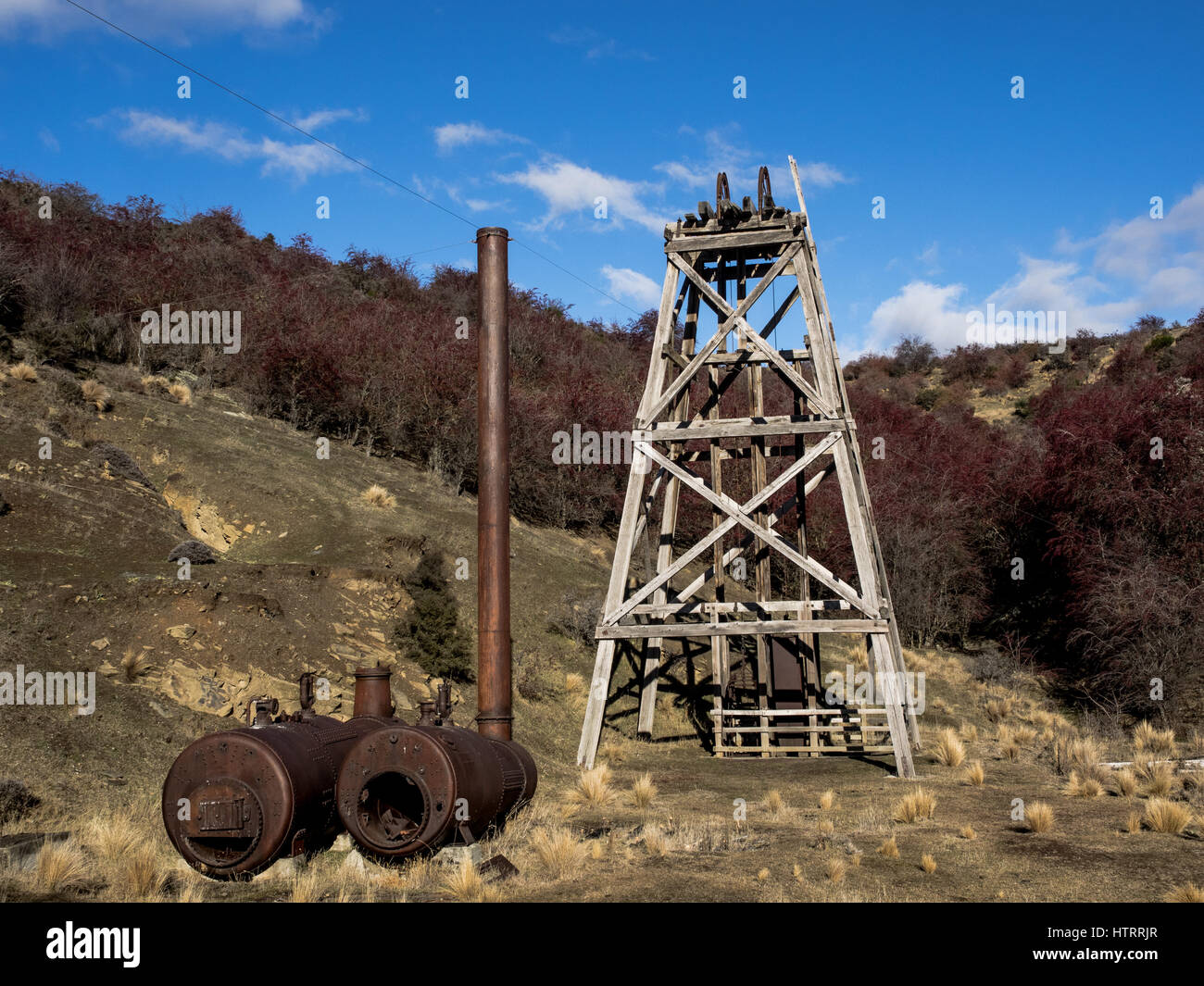 Golden Progress quartz mine, Oturehua, Manitoto, Central Otago, New ...