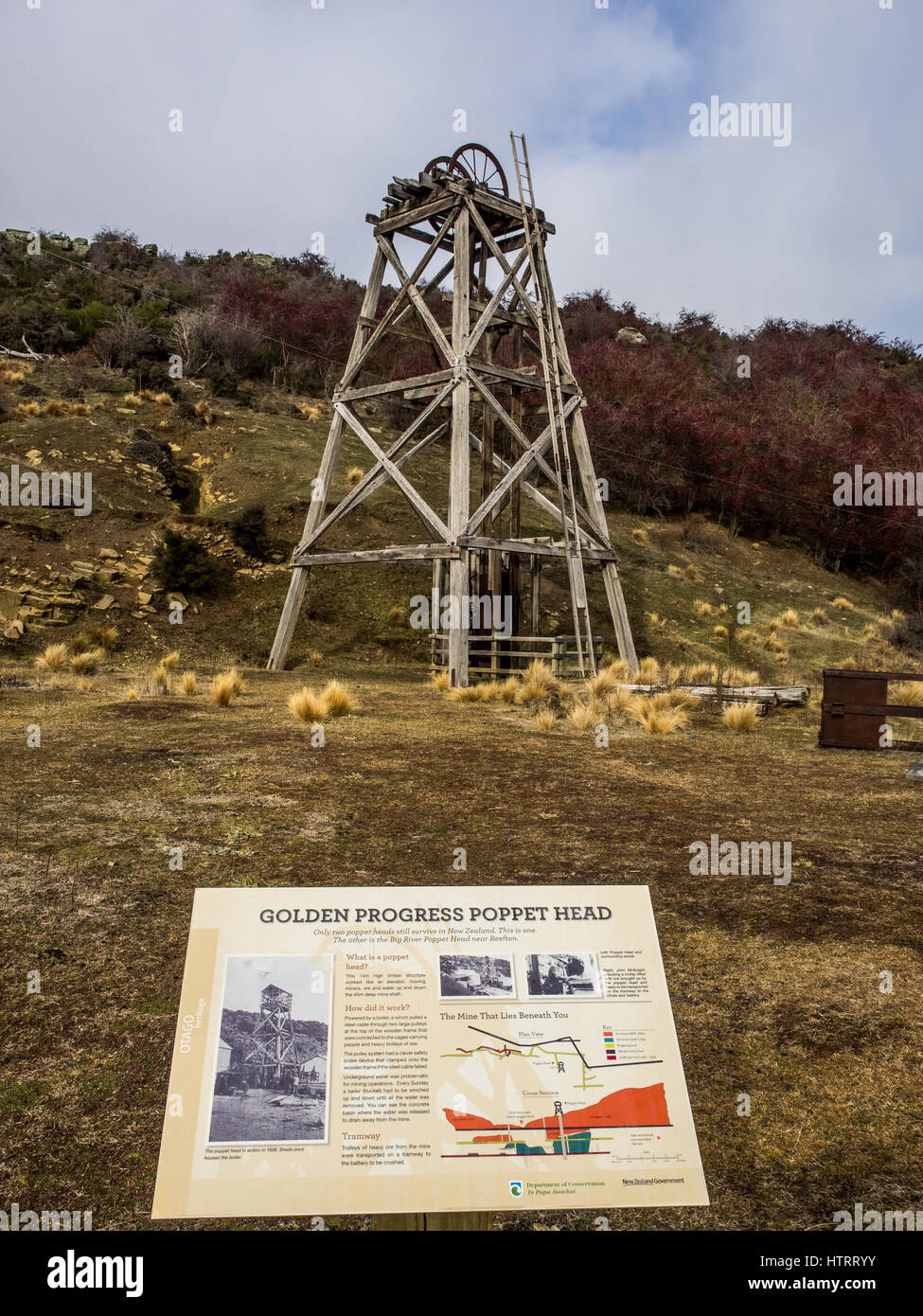 Golden Progress quartz mine, Oturehua, Manitoto, Central Otago, New ...