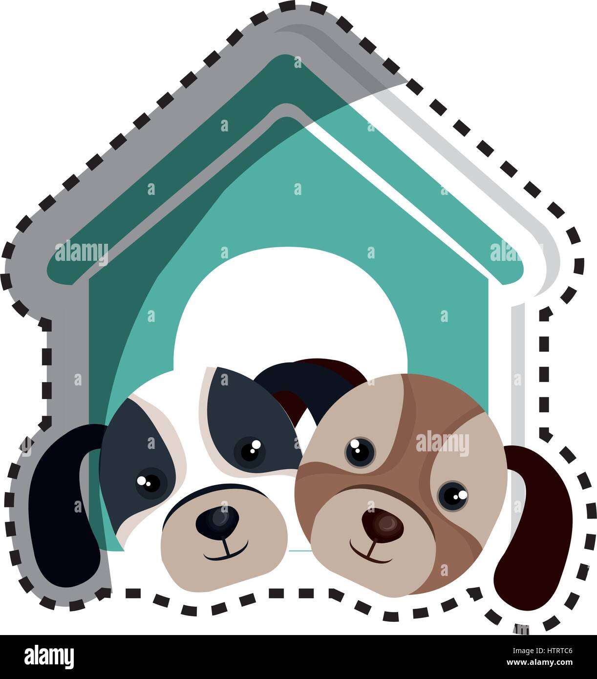 cute doggy pet icon Stock Vector Image & Art - Alamy