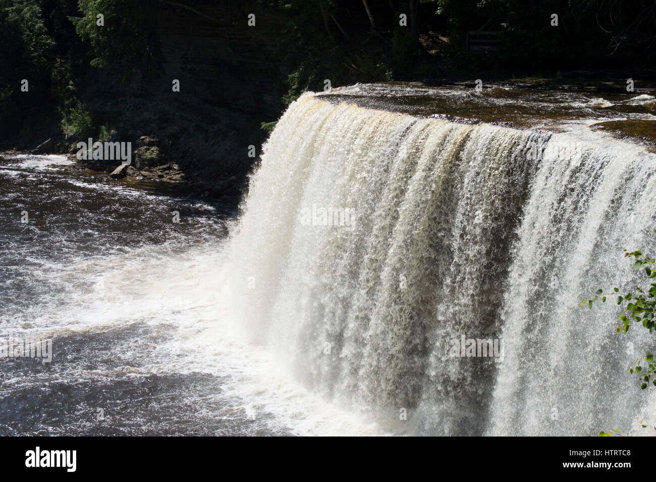 Big Waterfall, Tahquamenon Falls in Upper Peninsula Michigan Stock ...