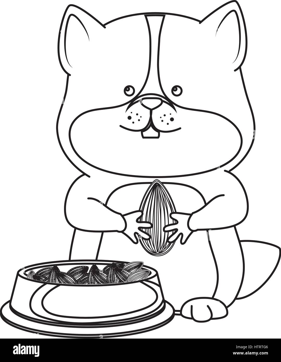 Cute fluffy domestic chinchilla Stock Vector Images - Alamy