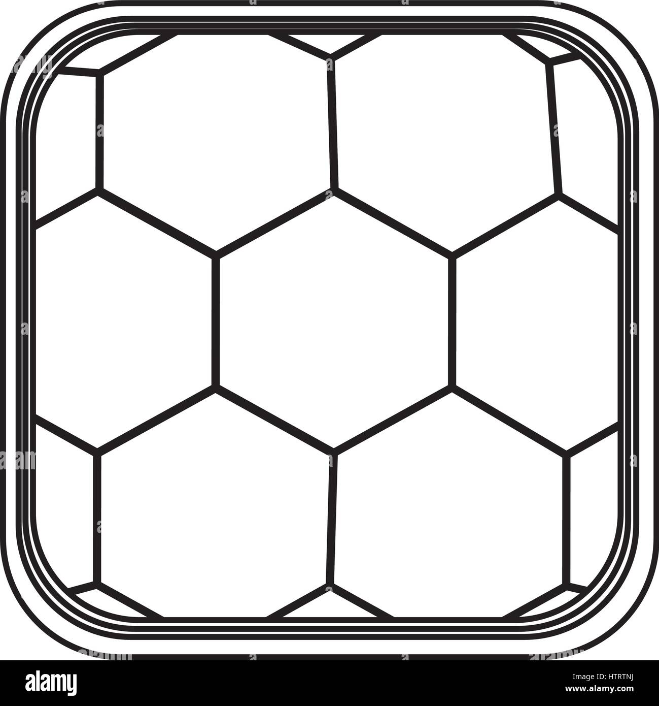monochrome rounded square with background of soccer ball Stock Vector ...