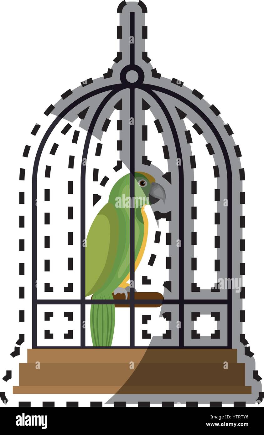Parrot cage cartoon hi-res stock photography and images - Alamy