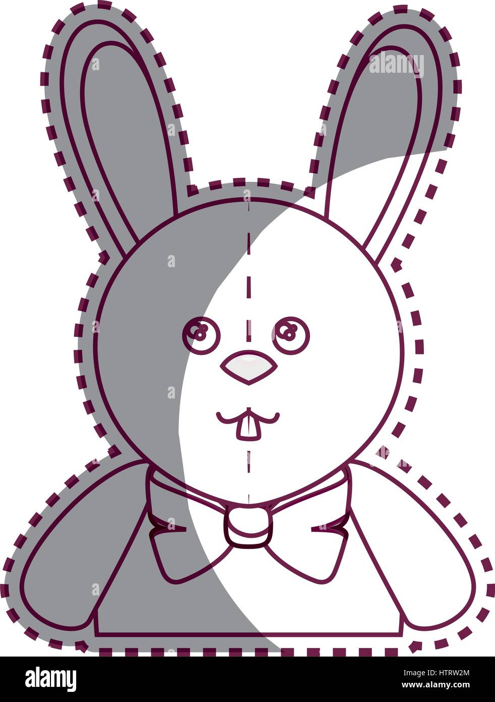 cute rabbit plush doll Stock Vector Image & Art - Alamy