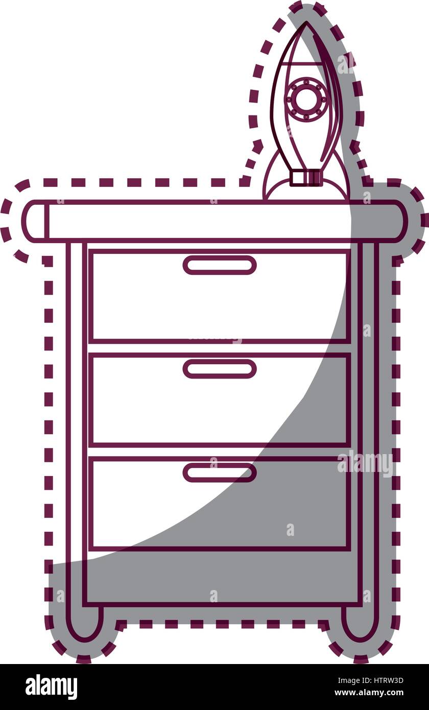 Wooden chest drawers on Stock Vector Images - Alamy