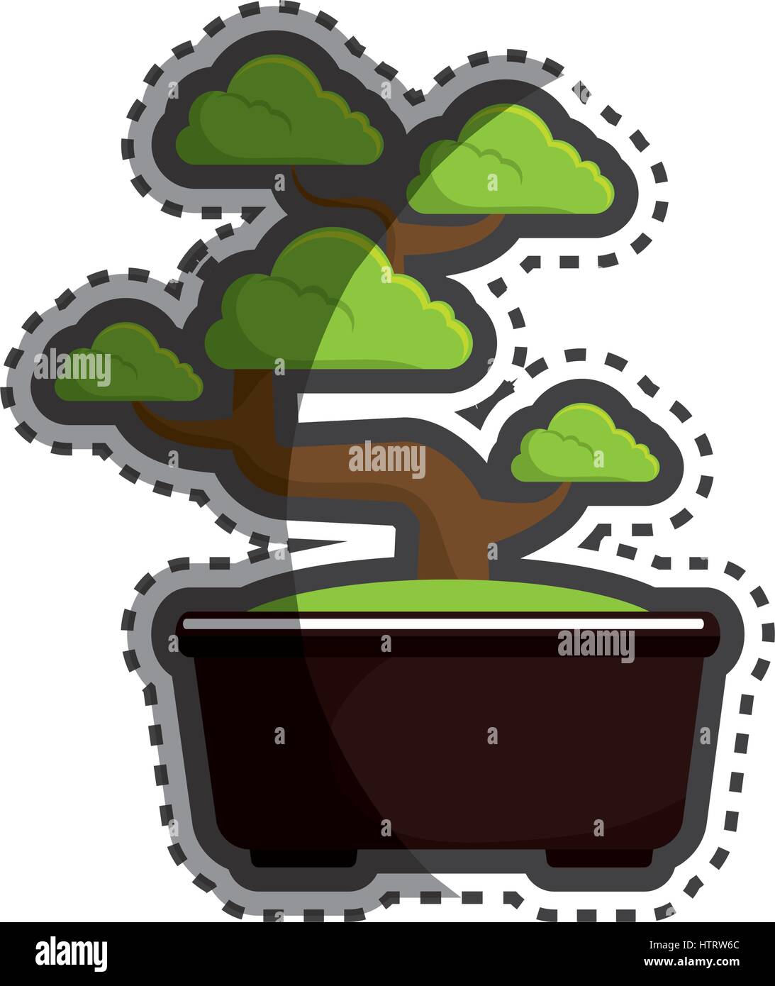 Bonsai tree decorative japanese Stock Vector Images - Alamy