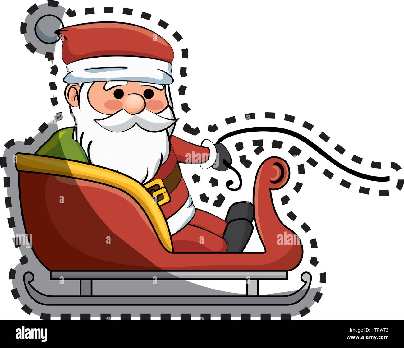 happy merry christmas santa claus card Stock Vector Image & Art - Alamy